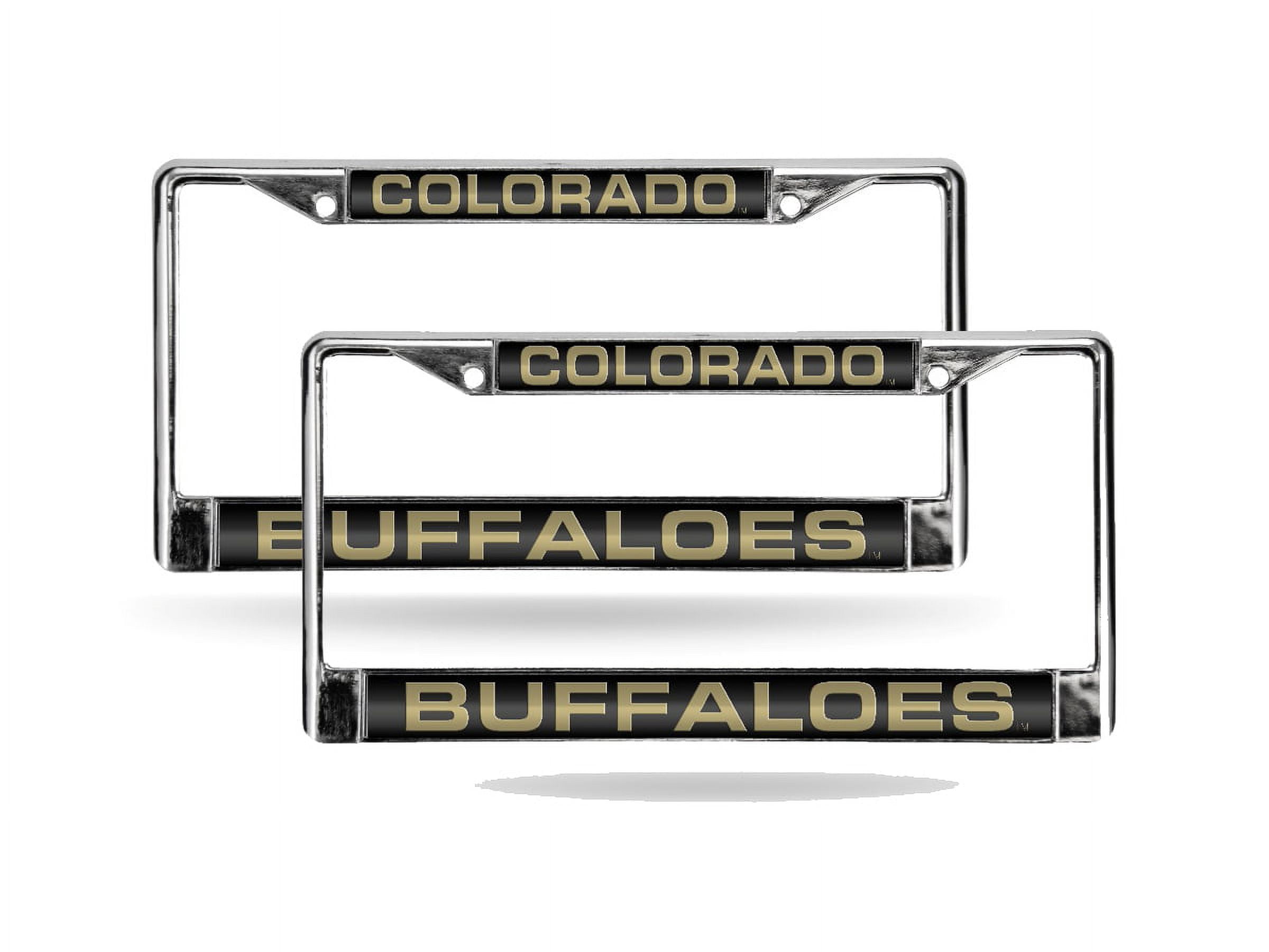 Colorado Buffaloes Chrome Metal Laser Cut License Plate Frame - Set of ...