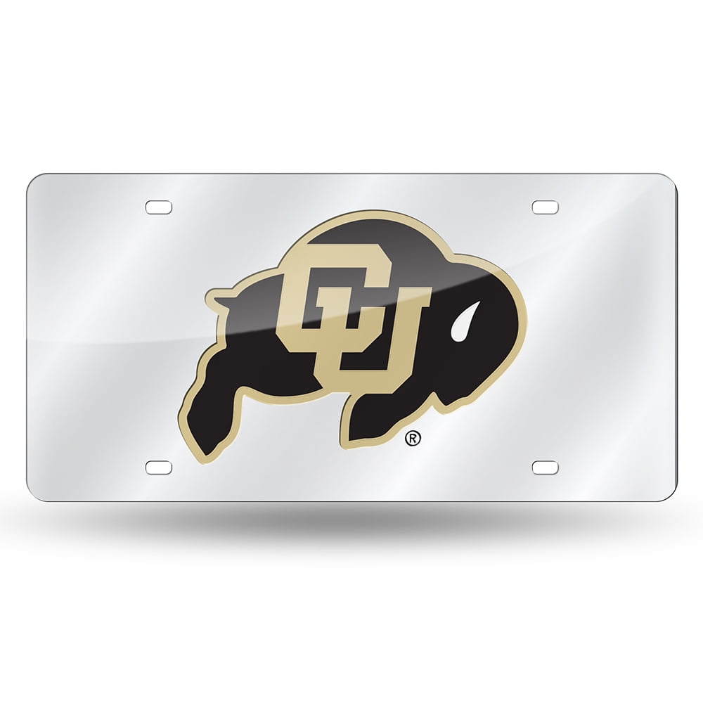 Colorado Buffaloes Silver Laser License Plate - Walmart.com
