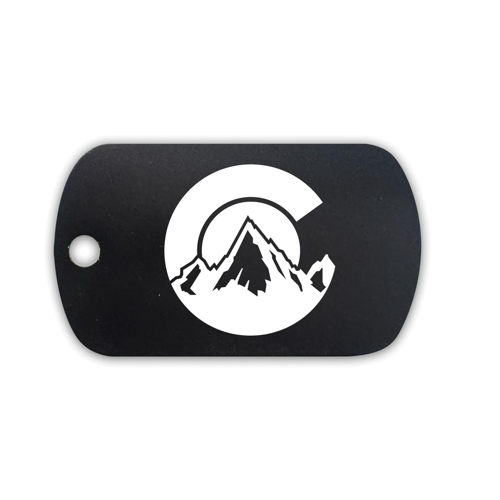 Colorado C Logo Shaped GI Dog Tag Aluminum Keychain co denver boulder ...