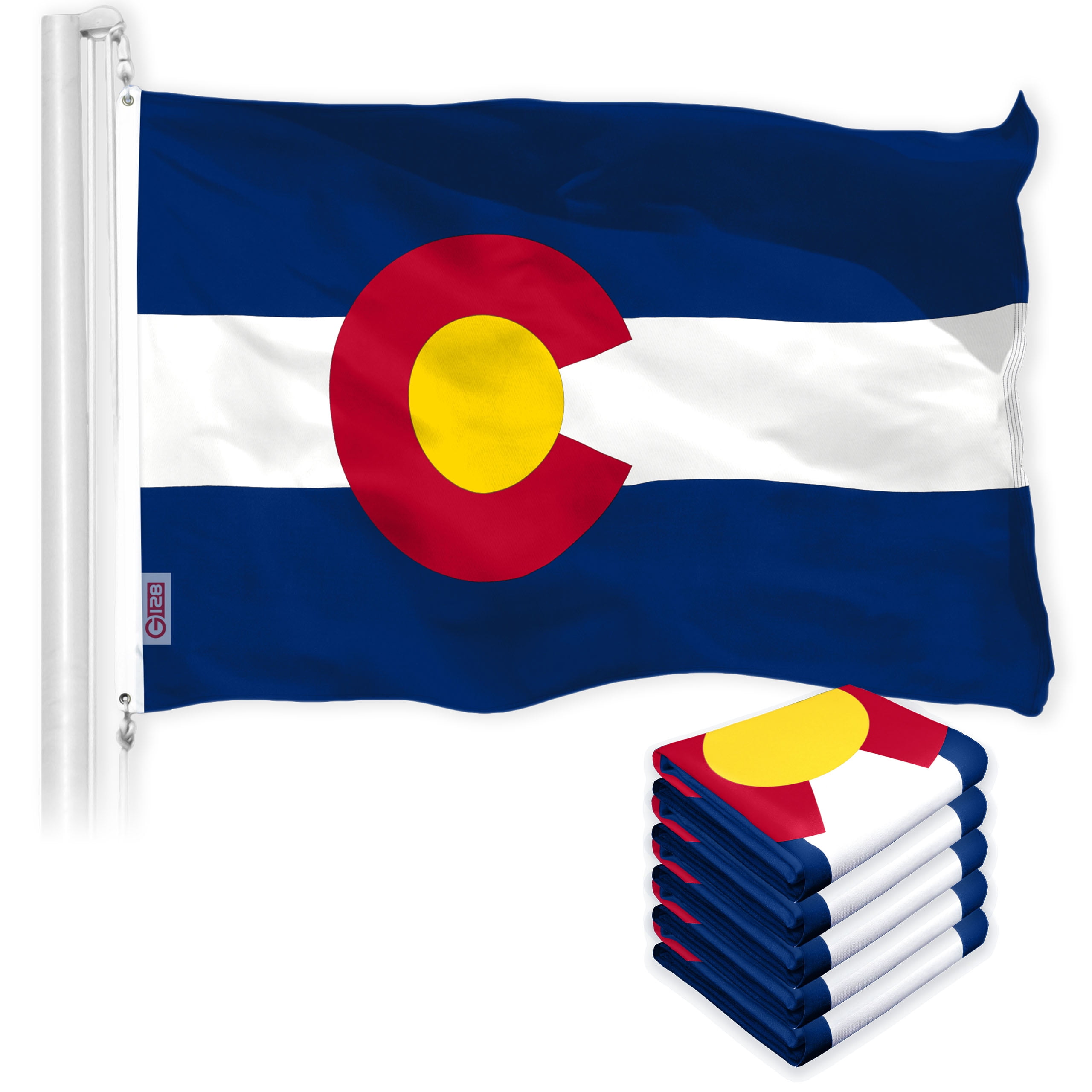 Colorado CO State Flag 3x5FT 5-Pack 150D Printed Polyester By G128 ...