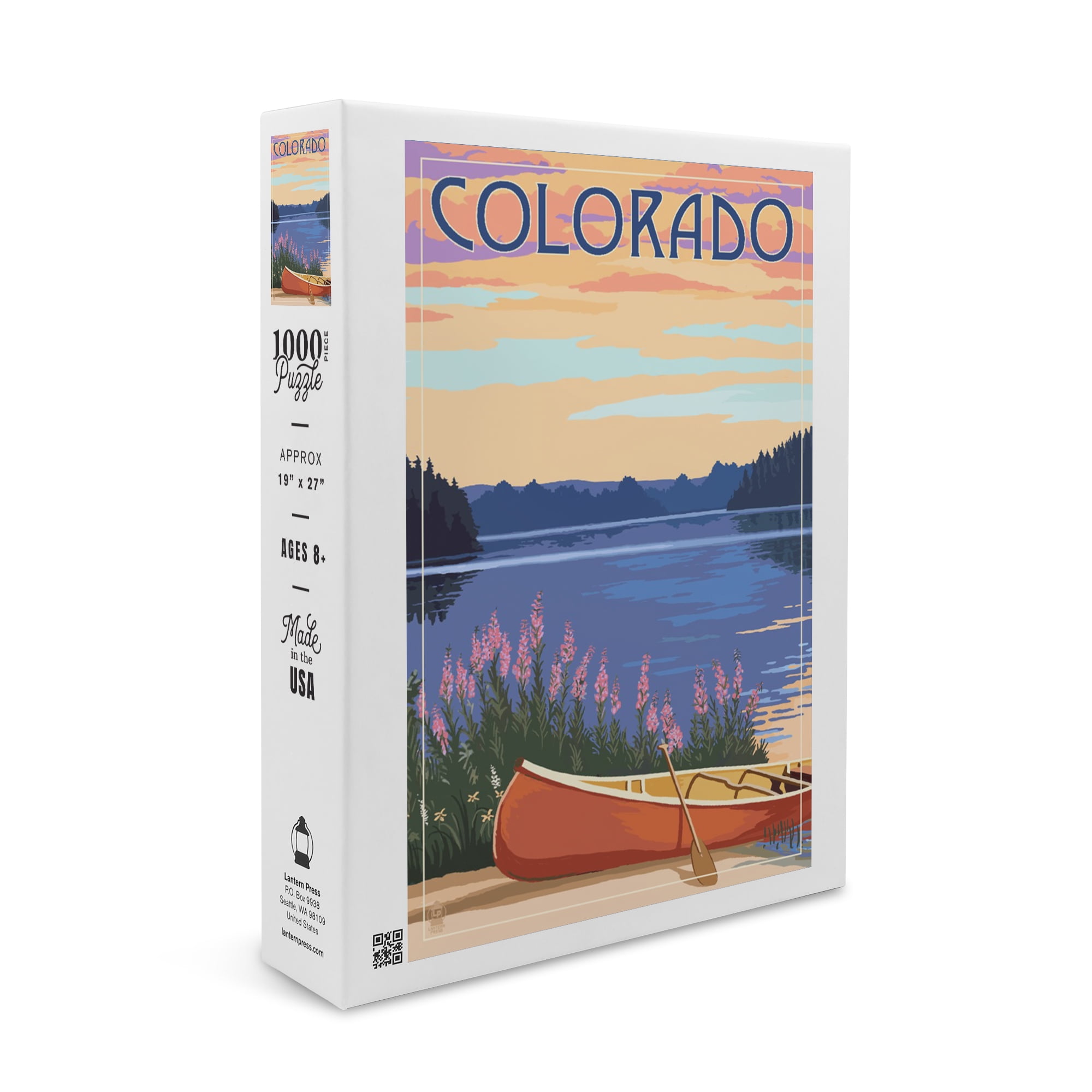 Colorado, Canoe and Lake (1000 Piece Puzzle, Size 19x27, Challenging ...