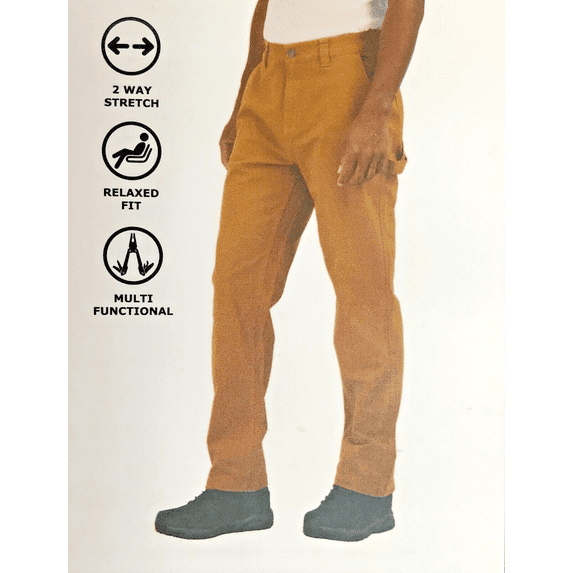 Colorado Clothing Men's Stretchable Canvas Work Pants, Brown 38 x 32 ...