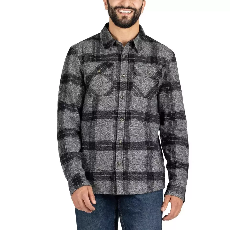Colorado Clothing Men's Flannel Shirt, Black, M - Walmart.com