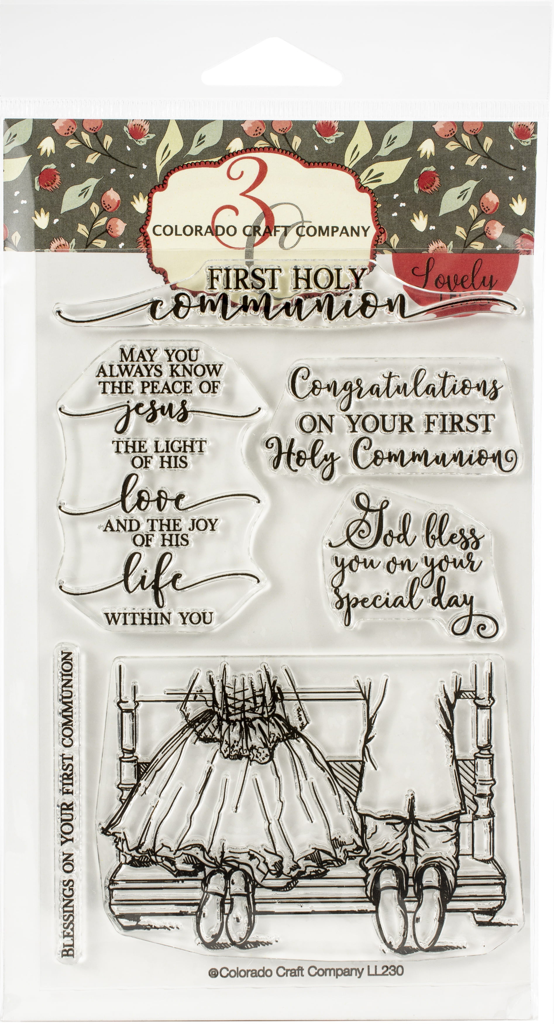 Colorado Craft Company Clear Stamps 4"X6"-First Holy Communion-Lovely ...