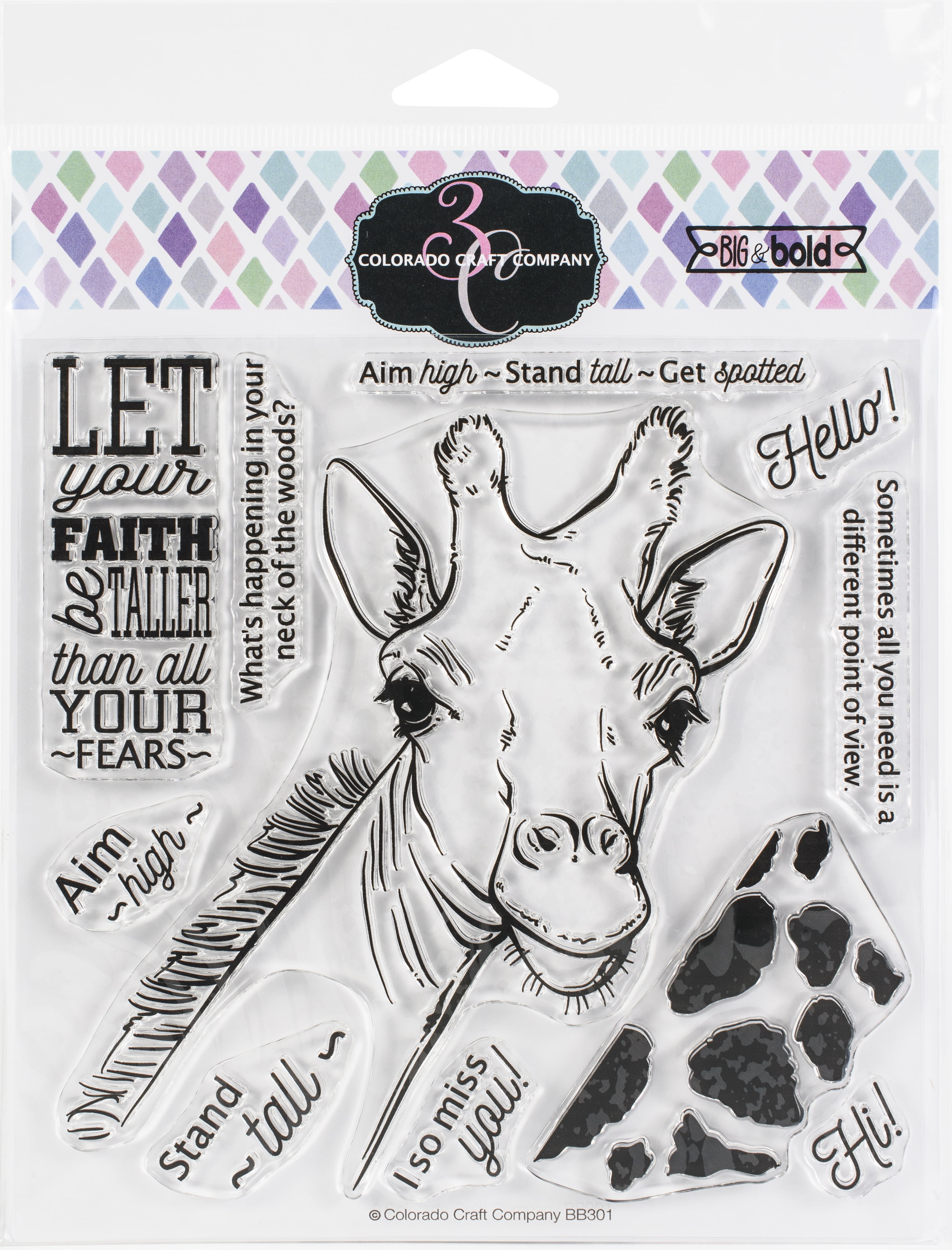 Colorado Craft Company Clear Stamps 6"X6"-Stand Tall-Big & Bold ...