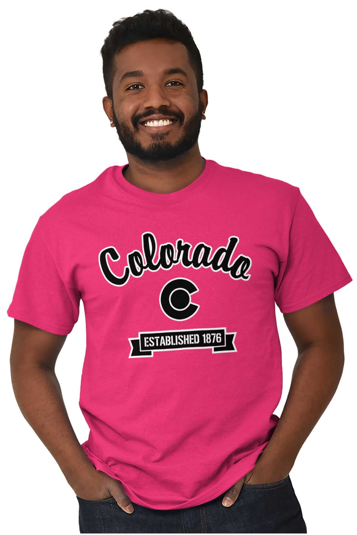Colorado Cute State Flag Souvenir Men's Graphic T Shirt Tees Brisco ...
