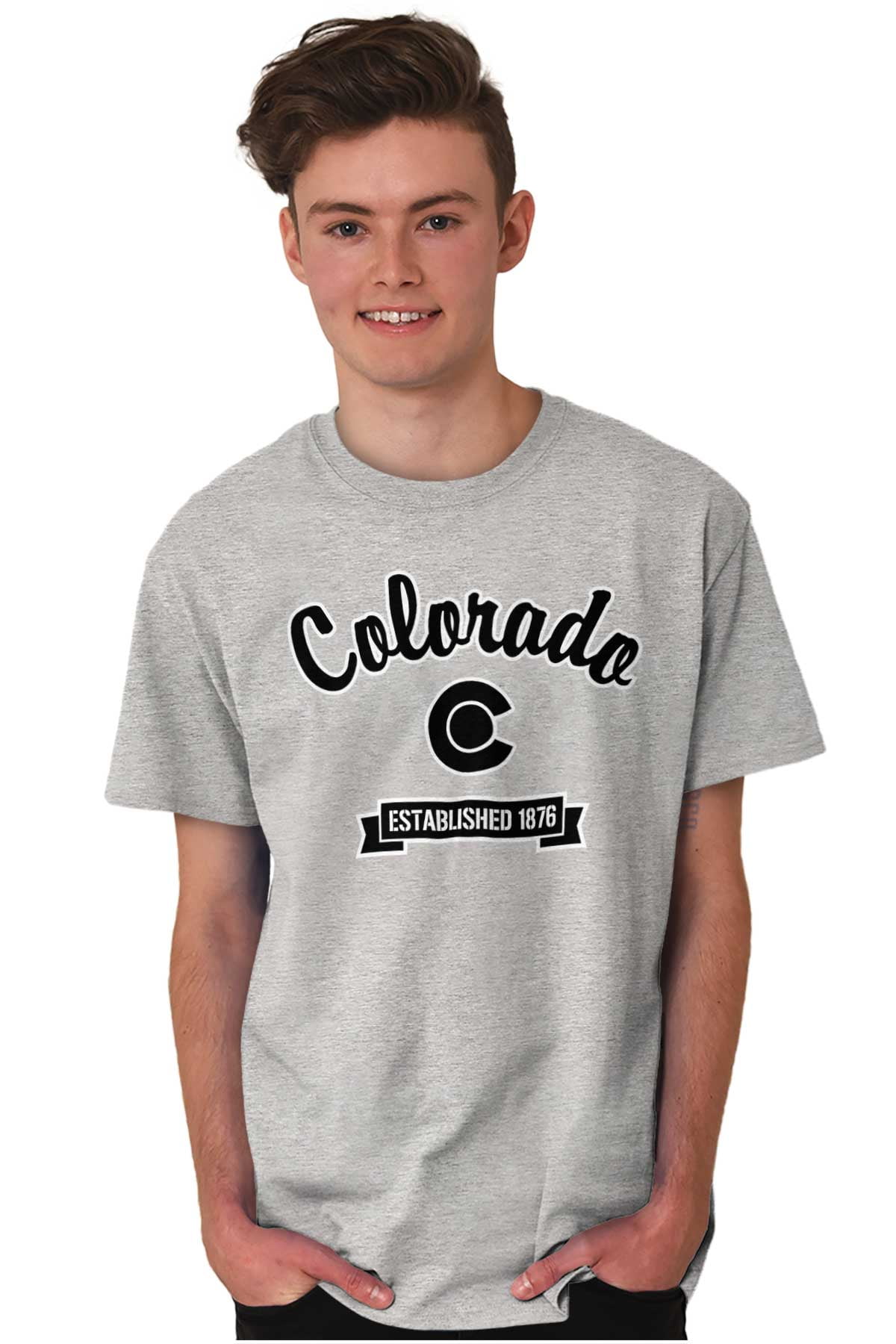 Colorado Cute State Flag Souvenir Men's Graphic T Shirt Tees Brisco ...