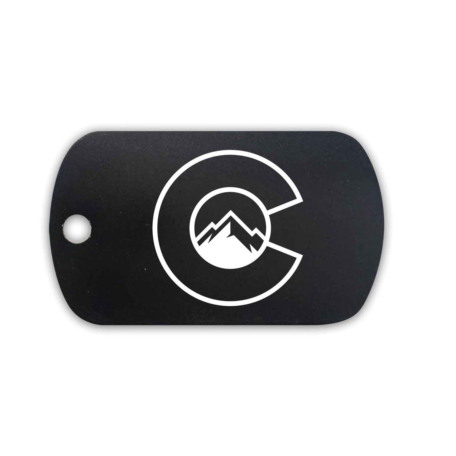 Colorado Flag C With Mountains GI Dog Tag Aluminum Keychain co denver ...