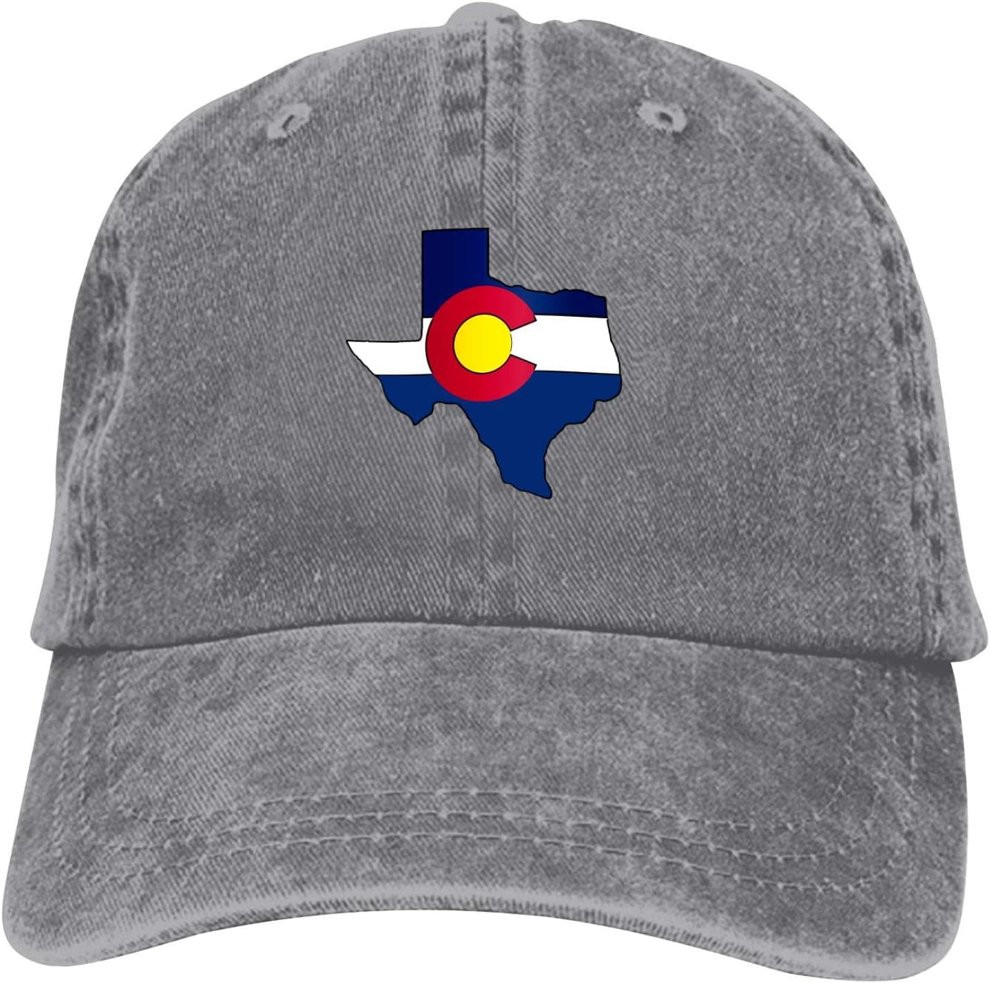 Colorado Flag Map Baseball Cap Vintage Adjustable Washed Hats Cowboy ...
