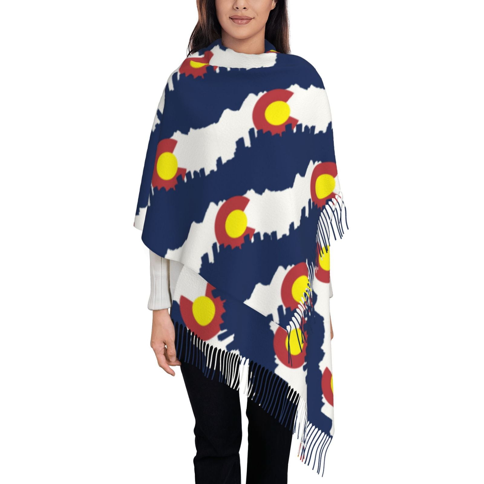 Colorado Flag Pashmina Feel Shawls Wraps Rave Scarf for Women Men Soft ...