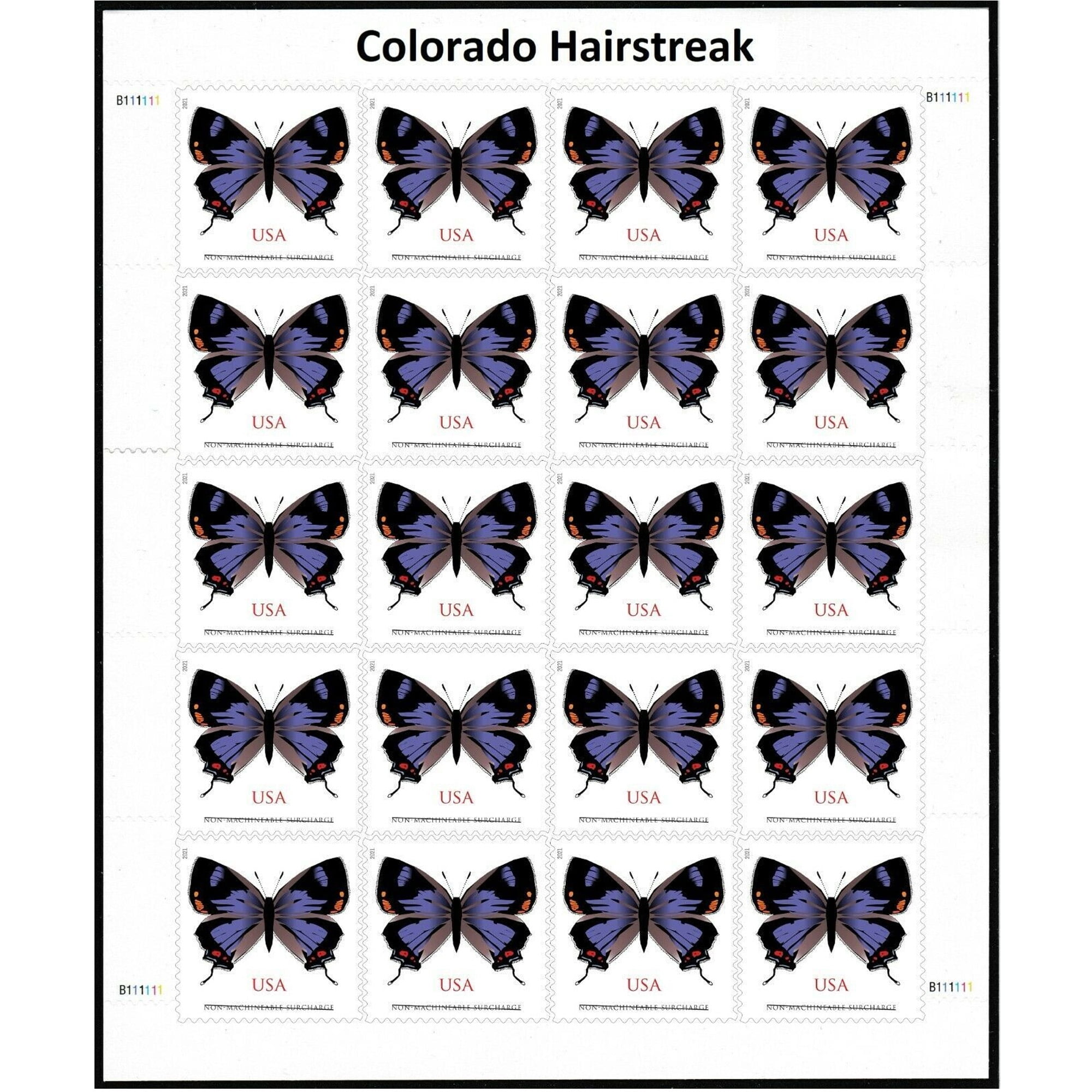 USPS Colorado Hairstreak 2 Ounce Postage Stamp, Non-Machineable, 1 ...
