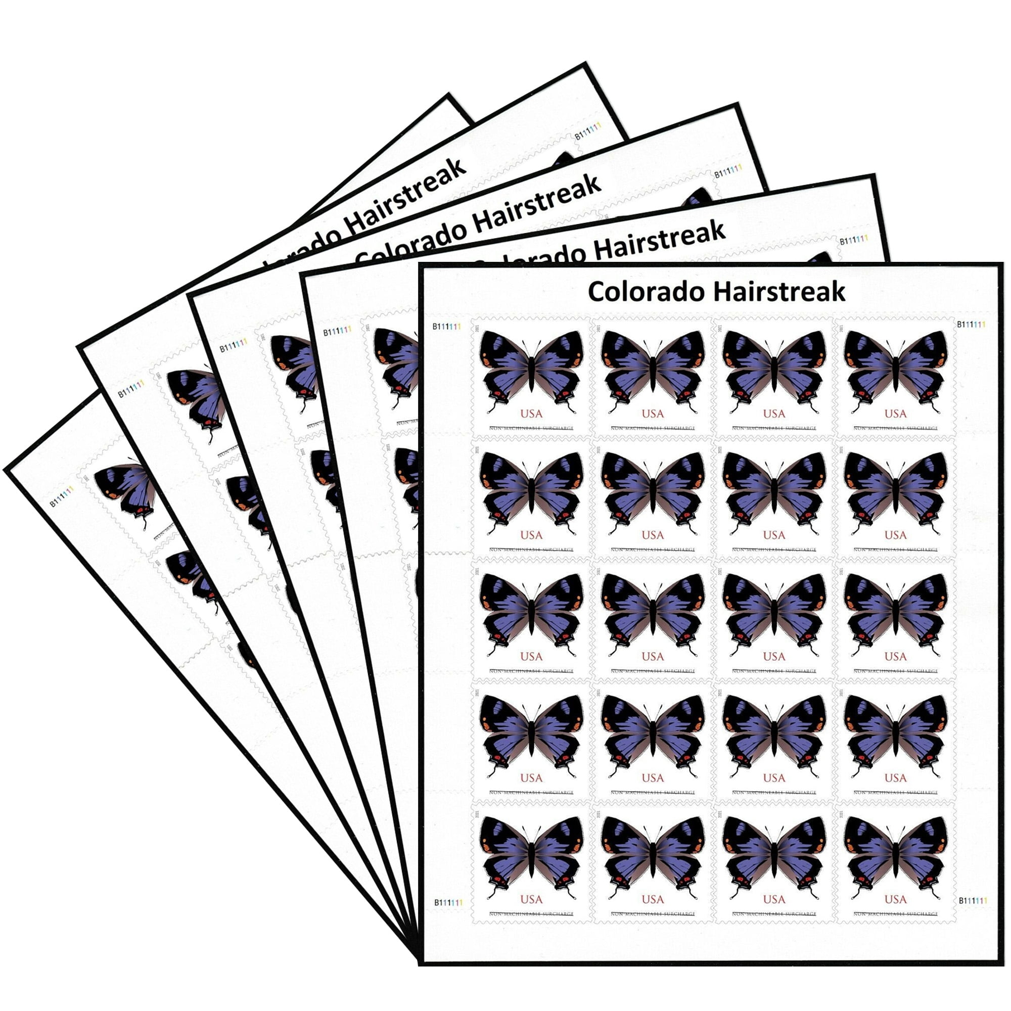 Colorado Hairstreak USPS 2 Ounce Postage Stamp 5 Sheets of 20 US First ...