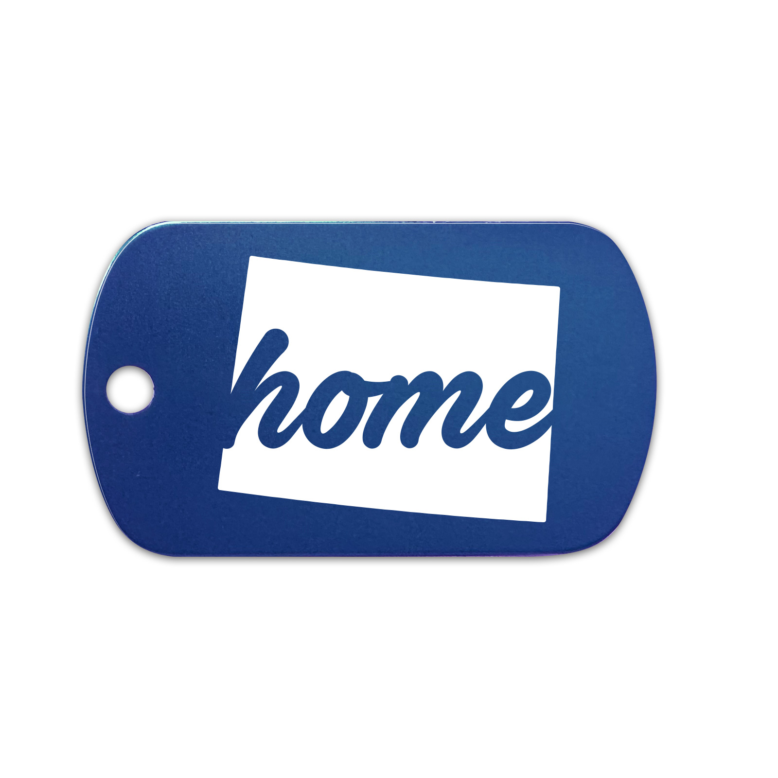 Colorado Home GI Dog Tag Aluminum Keychain state shaped co love - Blue ...