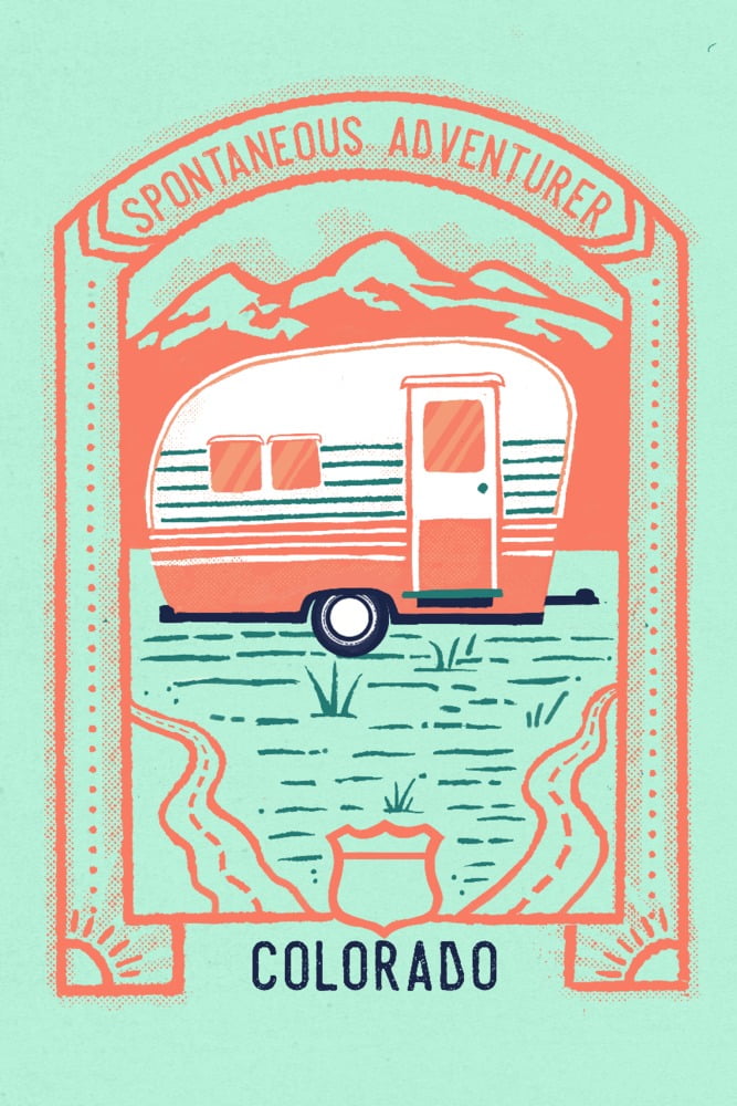 Colorado, Lake Life Series, Spontaneous Adventurer (12x18 Wall Art ...