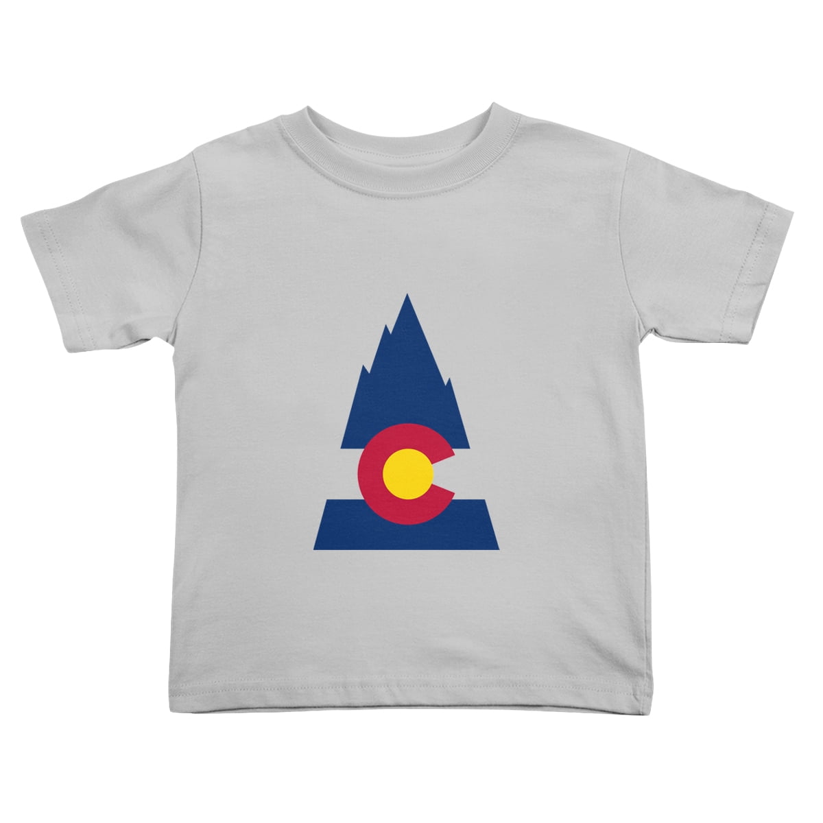 Colorado Mountain Flag Funny Toddler T Shirts for Boys Girls (Gray, 5 ...