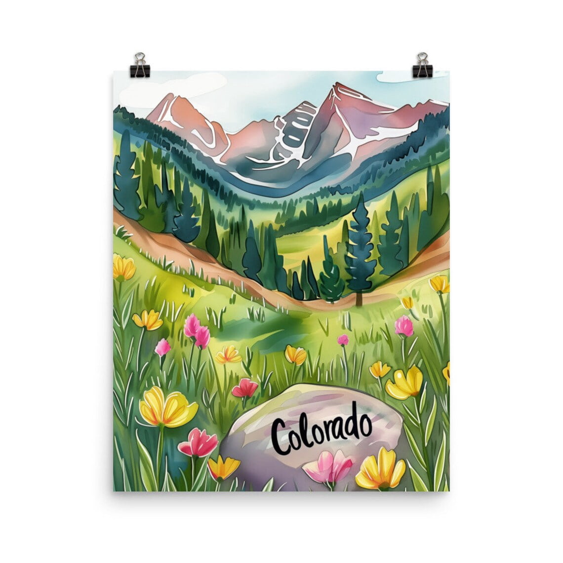 Colorado Mountain Print, Rocky Mountains Wall Art, Scenic Nature Vail ...