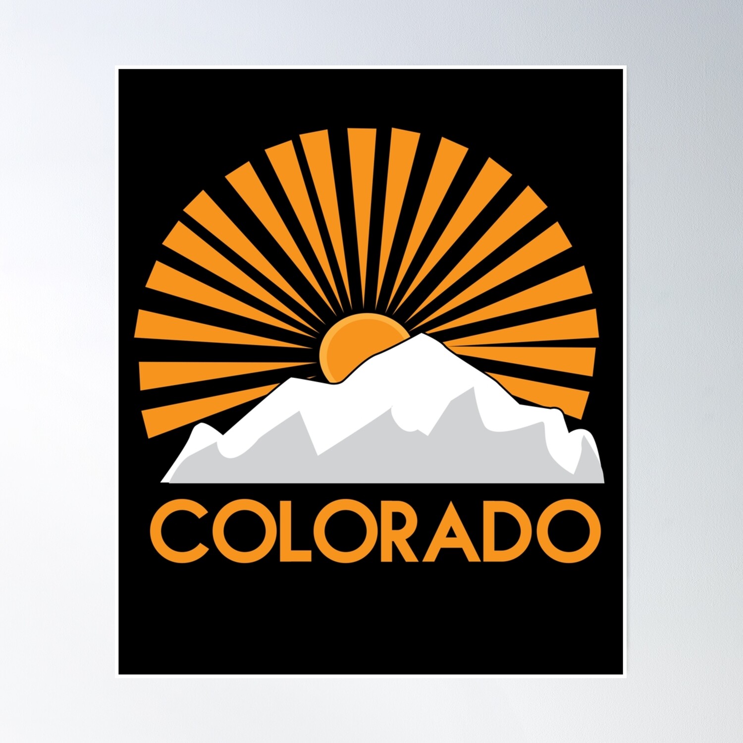 Colorado Mountain State Pride Retro Vintage Poster Wall Art, Modern ...