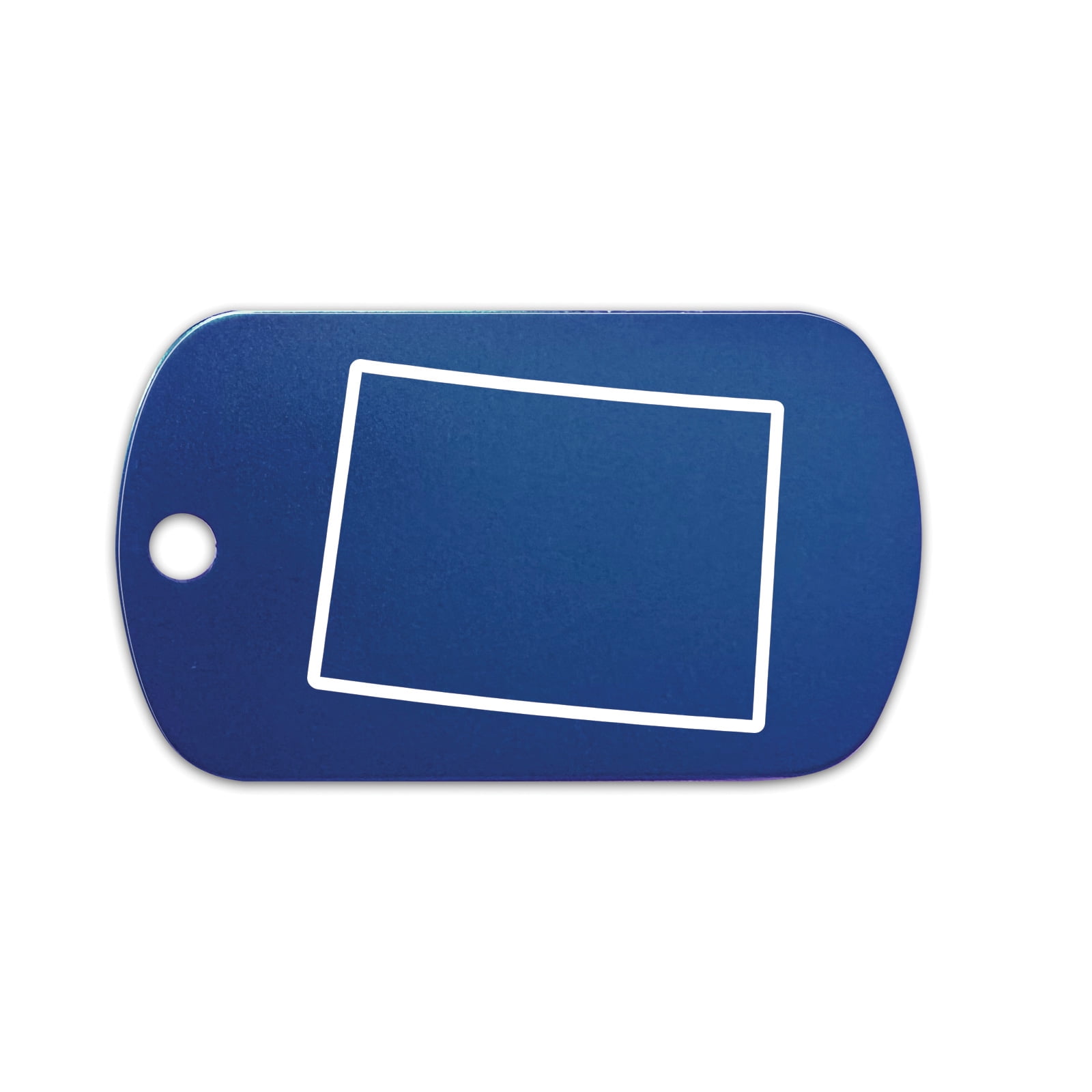 Colorado Outline GI Dog Tag Aluminum Keychain co - Blue - Walmart.com