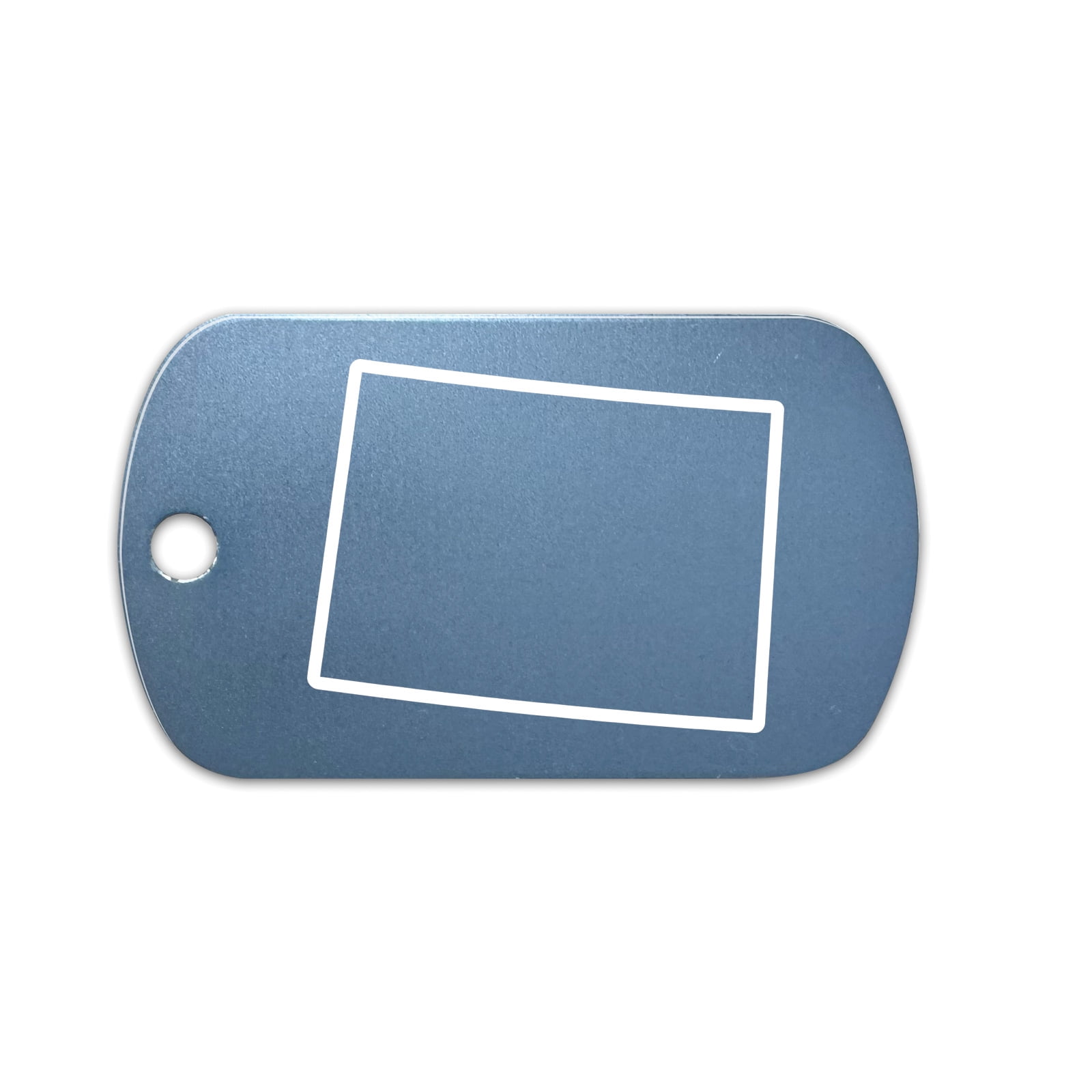 Colorado Outline GI Dog Tag Aluminum Keychain co - Light Blue - Walmart.com