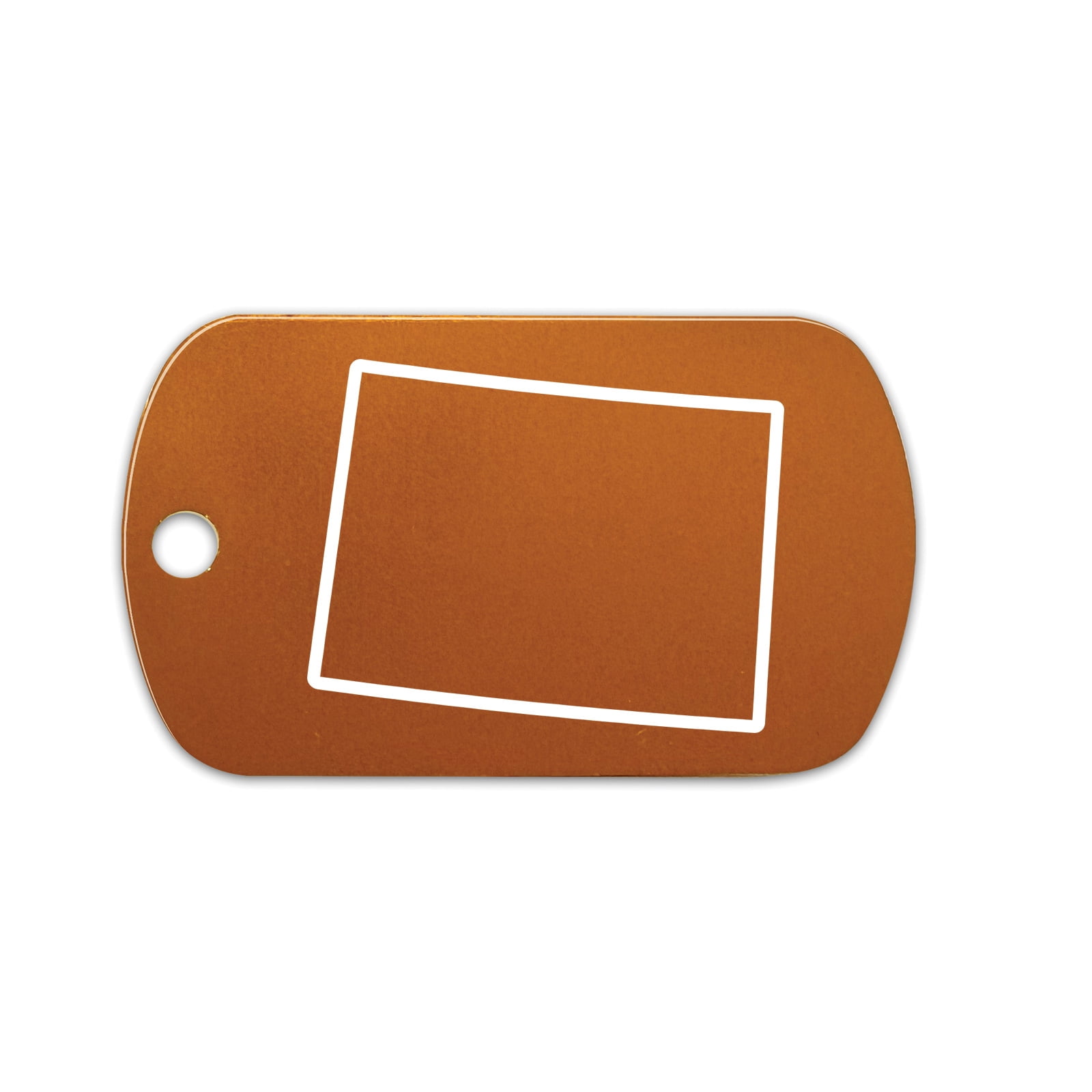 Colorado Outline GI Dog Tag Aluminum Keychain co - Orange - Walmart.com