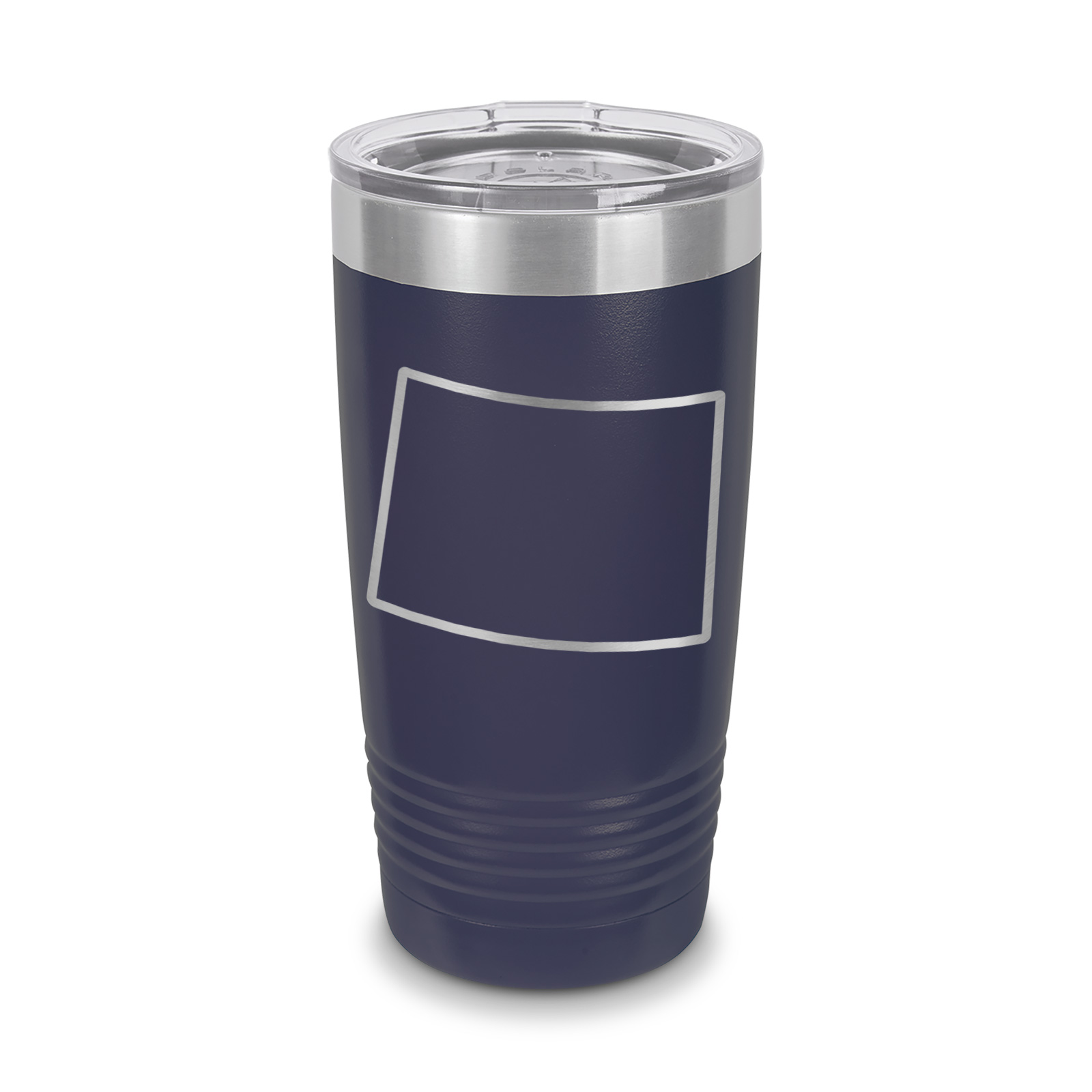 Colorado Outline Tumbler 20 oz - Laser Engraved w/ Clear Lid ...