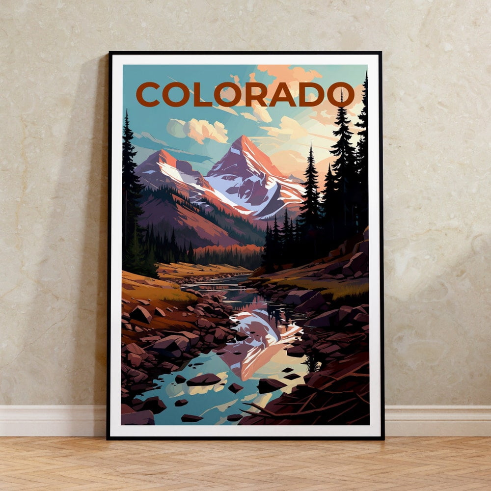 Colorado Poster, Colorado Print, Rockies Art, Rocky Mountains Print ...