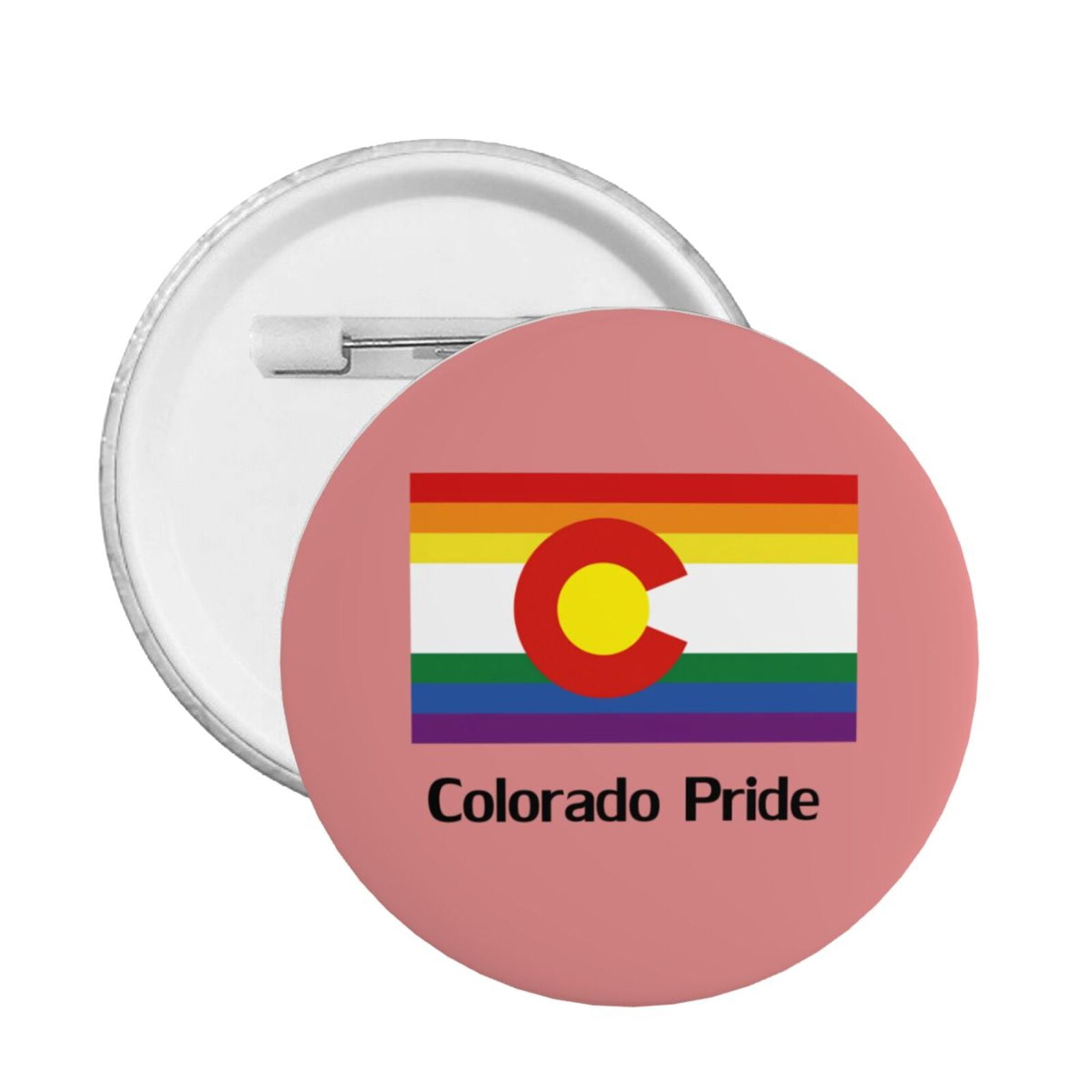 Colorado Pride Flag Circular Button Fashion Badge Decoration Backpack ...