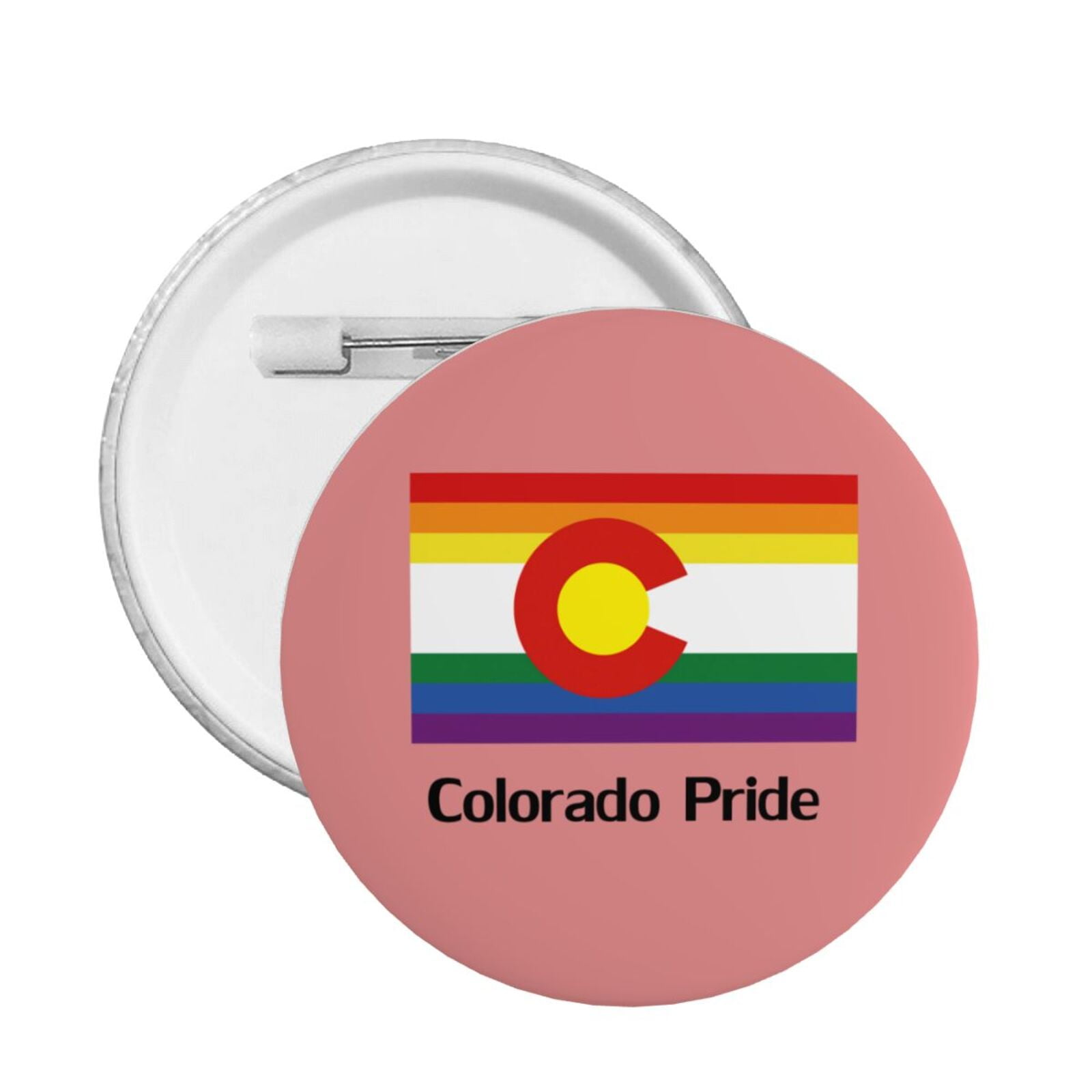 Colorado Pride Flag Circular Button Fashion Badge Decoration Backpack ...
