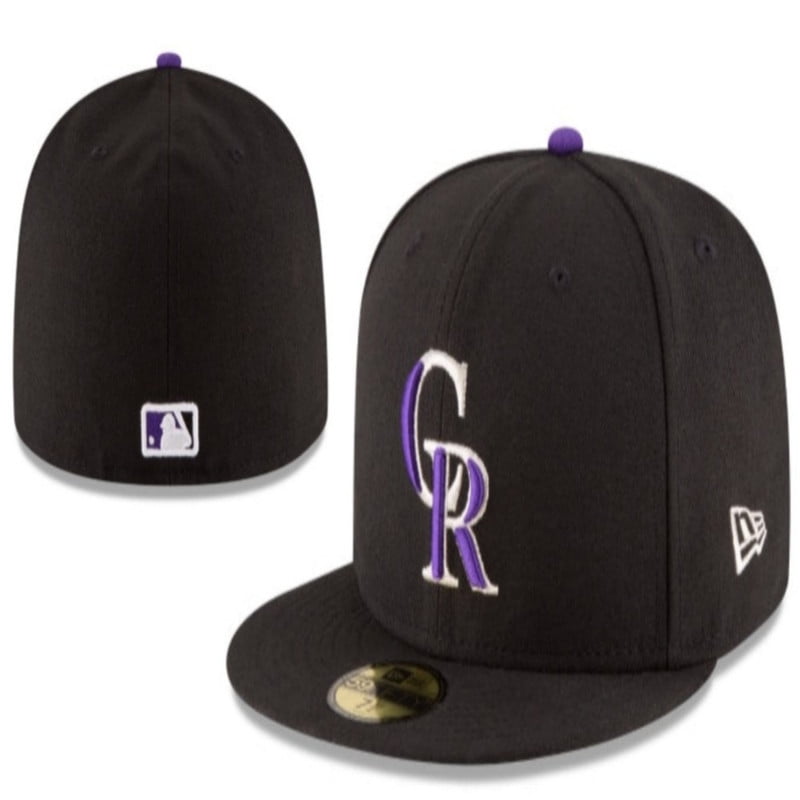 Colorado R_ockies Sox Basic 59FIFTY Fitted Hat-5950 Hat Men's Black ...