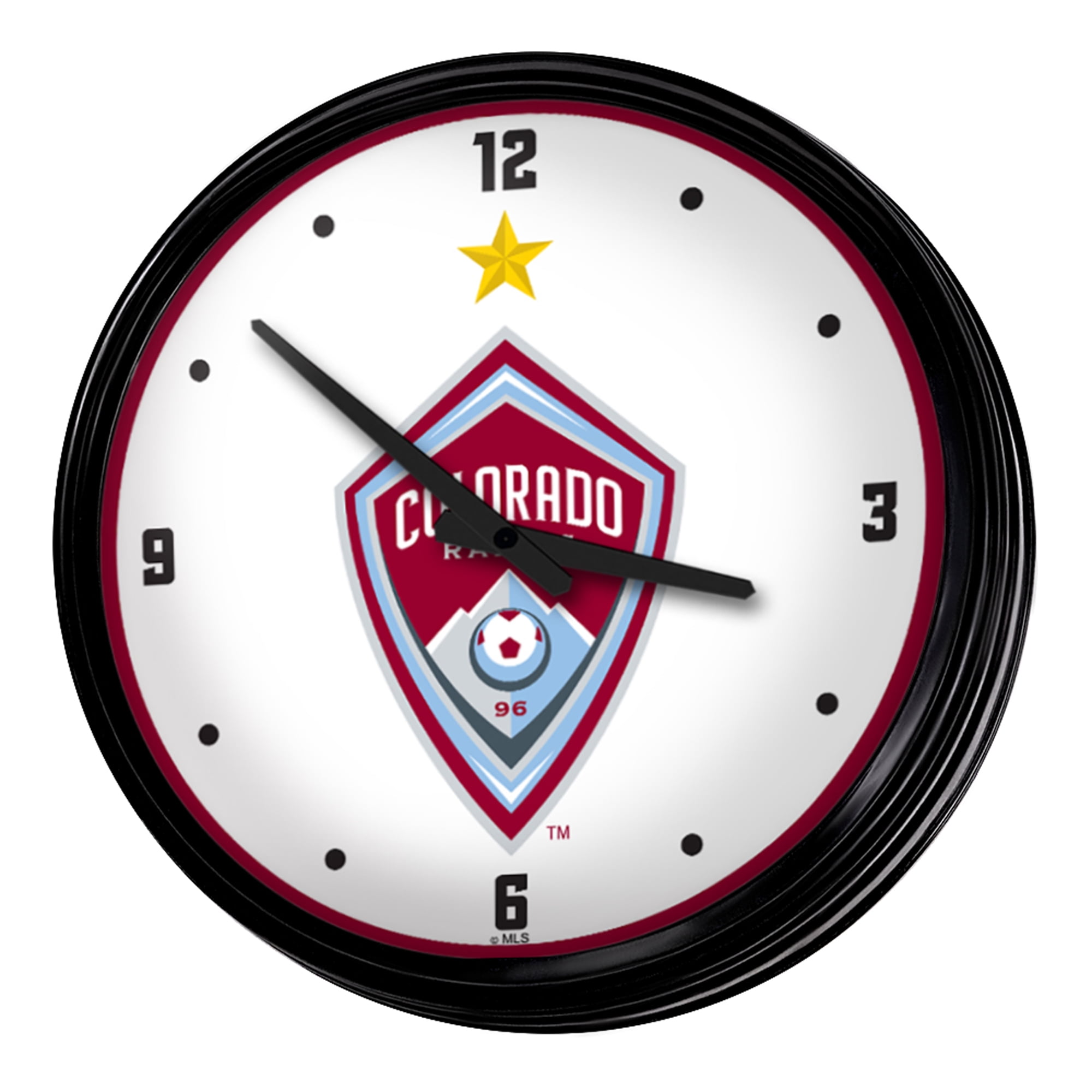 Colorado Rapids 18.75" Retro Lighted Wall Clock - Walmart.com