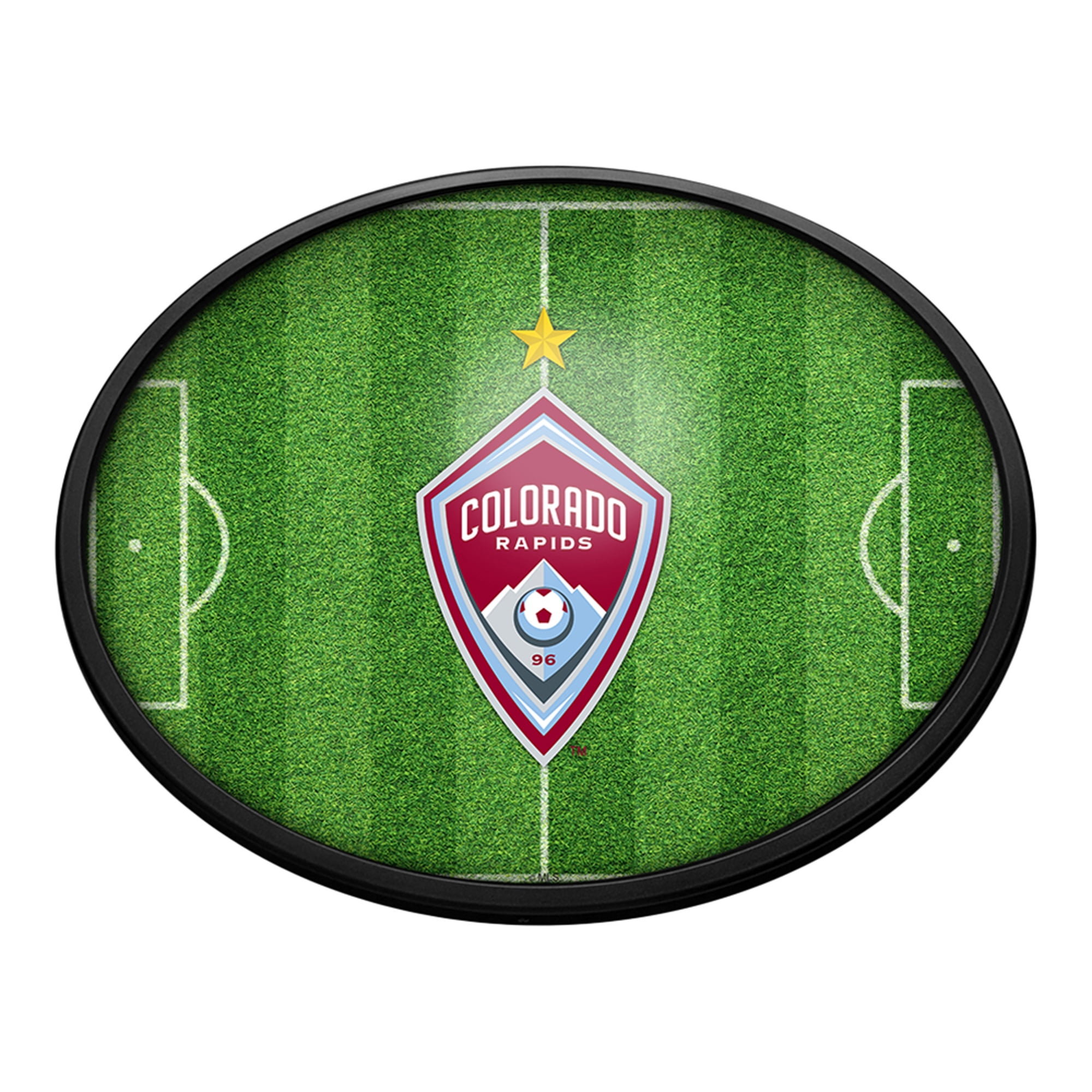Colorado Rapids 18'' x 14'' Slimline Illuminated Field Oval Wall Sign ...