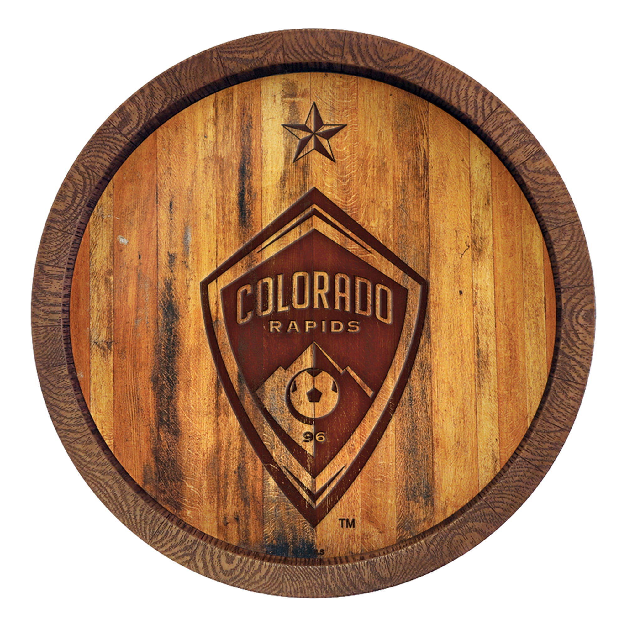 Colorado Rapids 20.25'' Faux Debossed Barrel Top Sign - Walmart.com