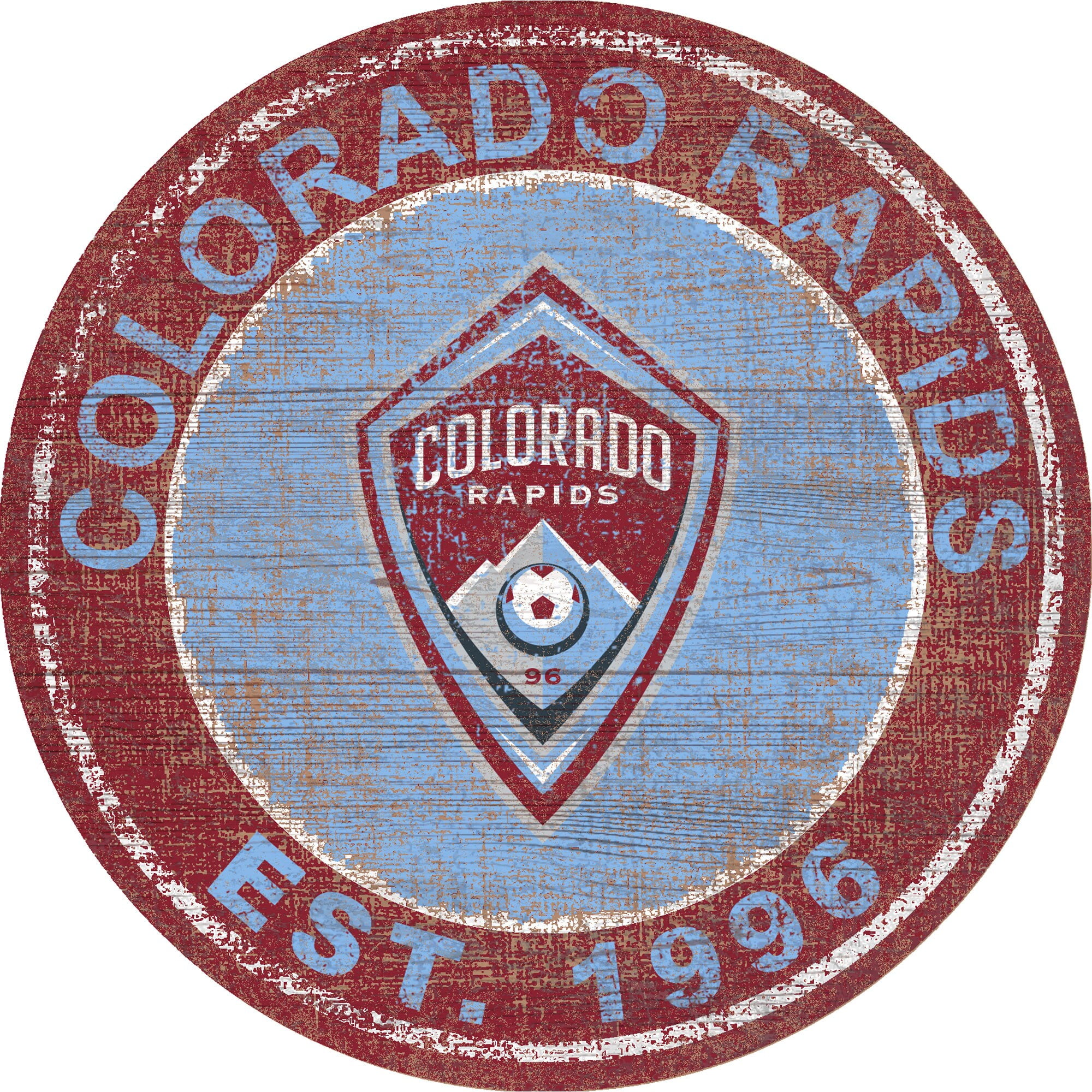 Colorado Rapids 24" x 24" Heritage Logo Round Sign - Walmart.com