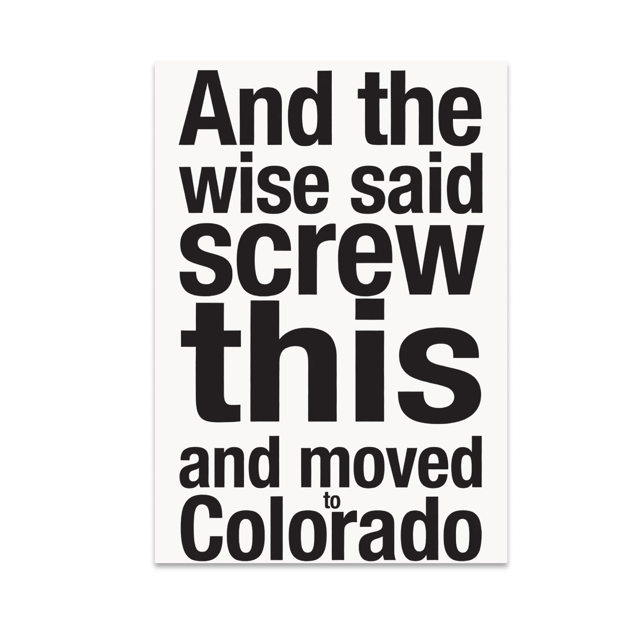 Colorado Relocation Wall Art - Home Decor Enthusiast - 13x19 Poster ...