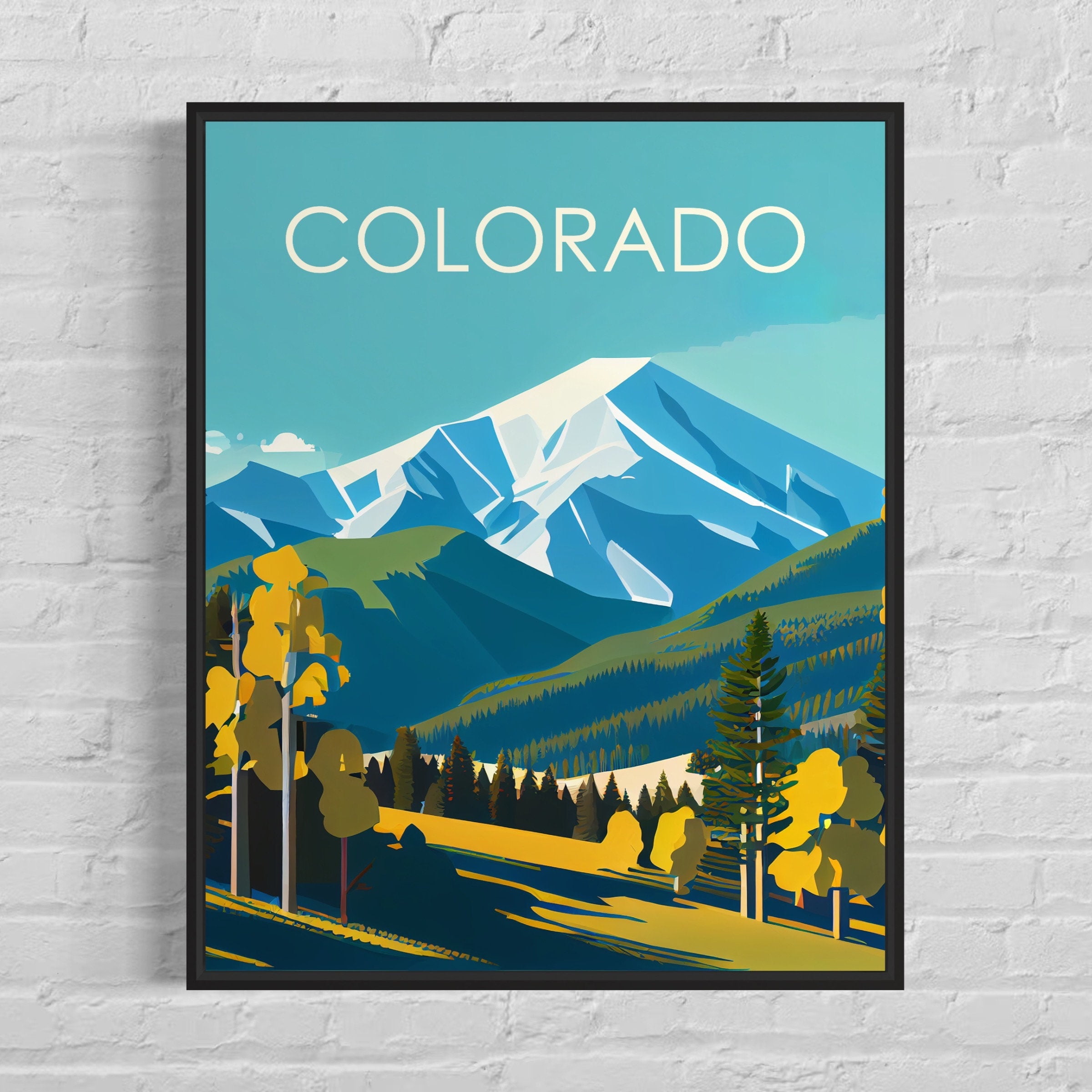 Colorado Retro Poster – Vintage State Wall Art Design - Walmart.com