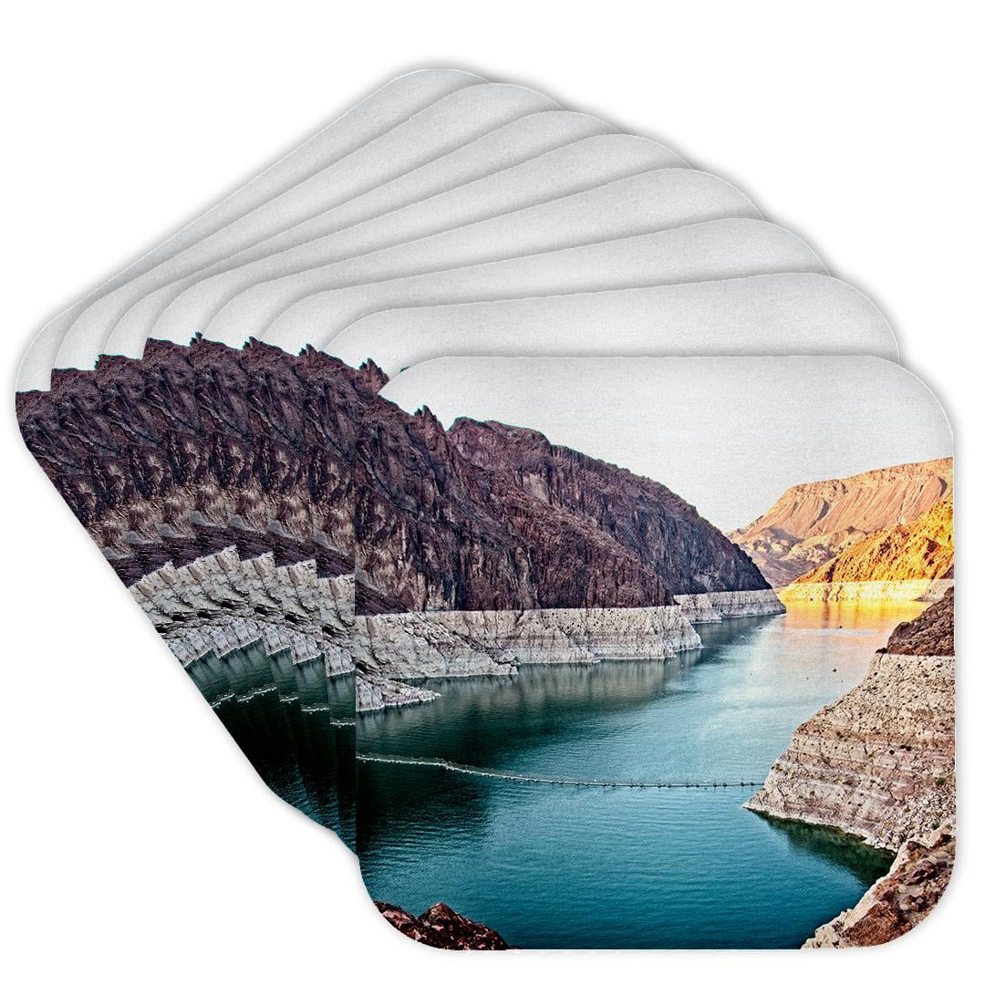3drose, Colorado River at Hoover Dam at Lake Mead, Set of 8 Coasters ...