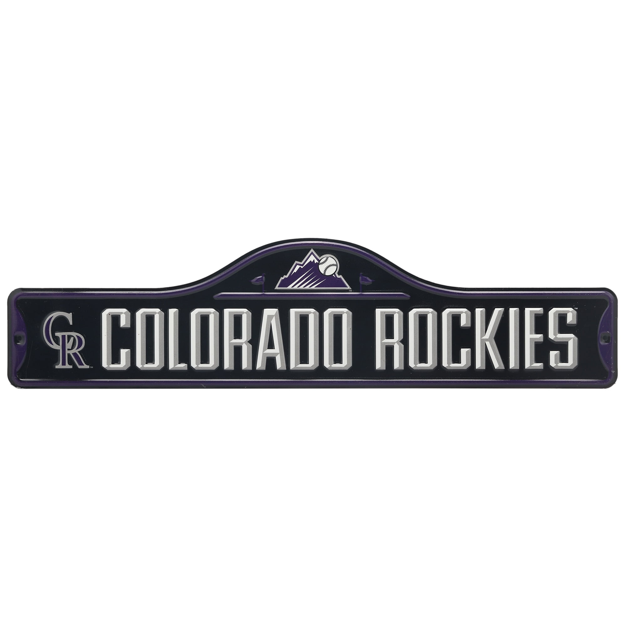 Colorado Rockies 5'' x 20'' Metal Street Sign - Walmart.com