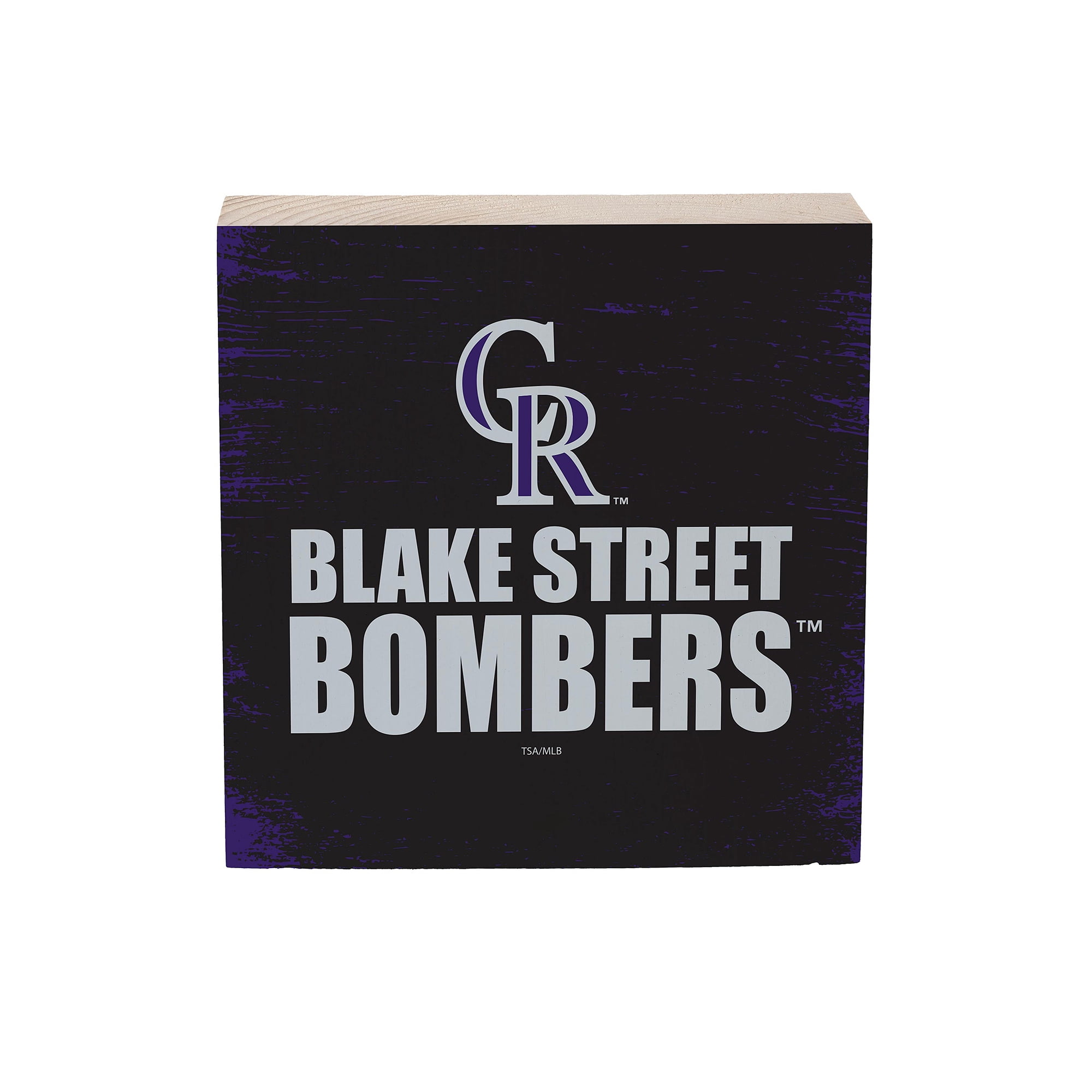 Colorado Rockies 6" Square Fan Chant Wood Block Shelf Sign - Walmart.com