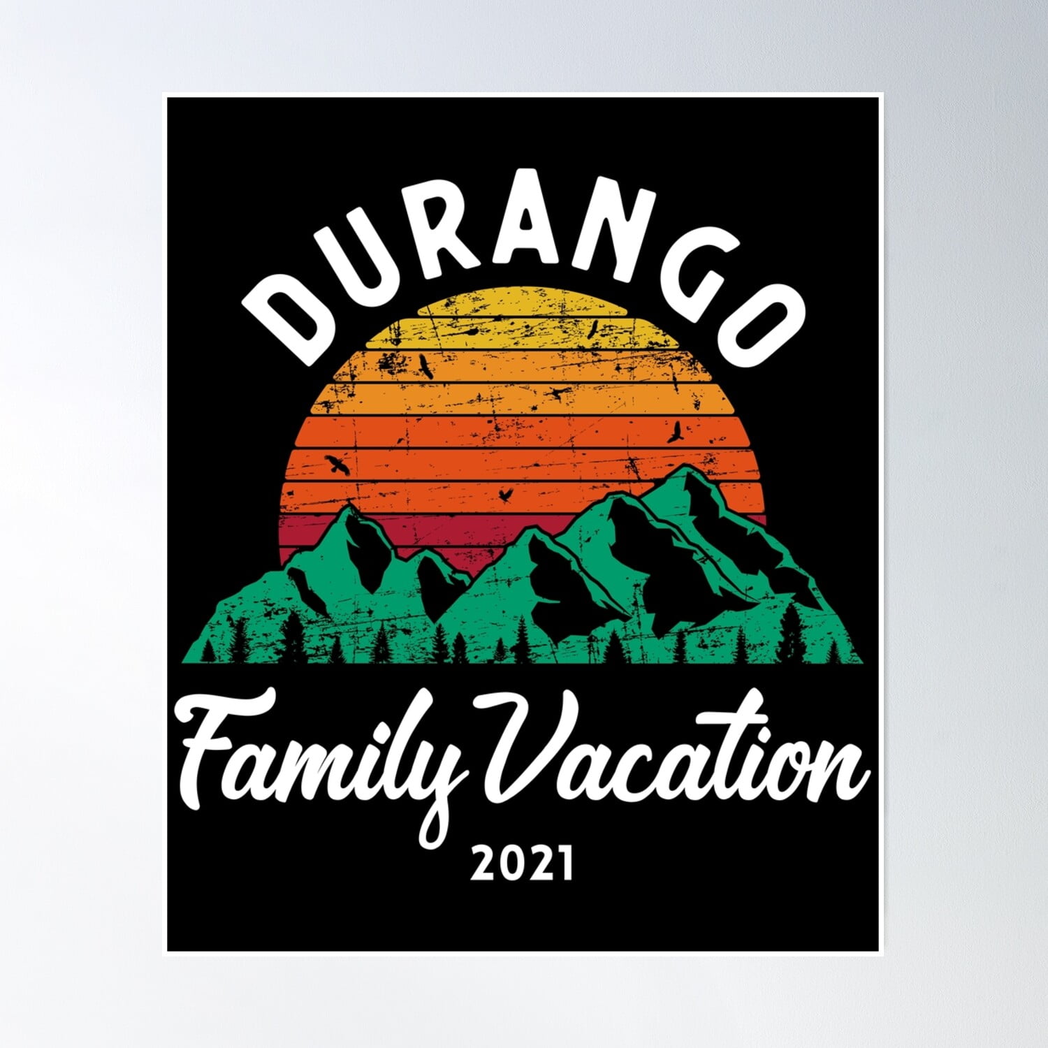 Colorado Rocky Mountains Family Vacation 2021 Durango Design Poster ...