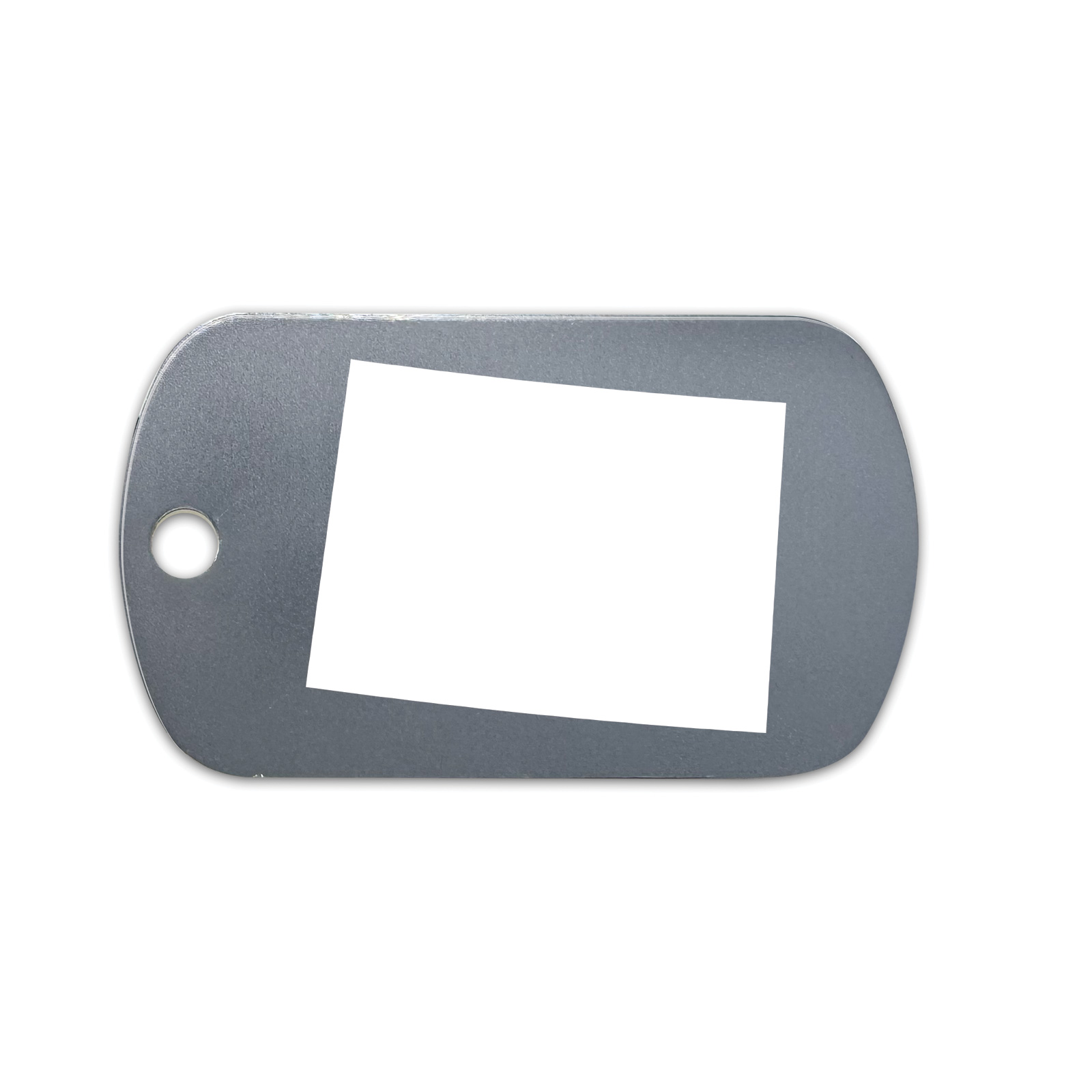 Colorado Shaped GI Dog Tag Aluminum Keychain co - Silver - Walmart.com