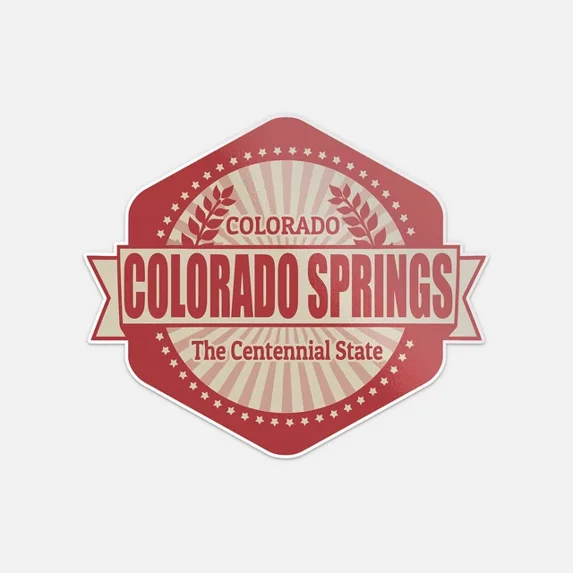 Colorado Springs City Usa Grunge Travel Stamp Die-Cut Sticker Phone ...