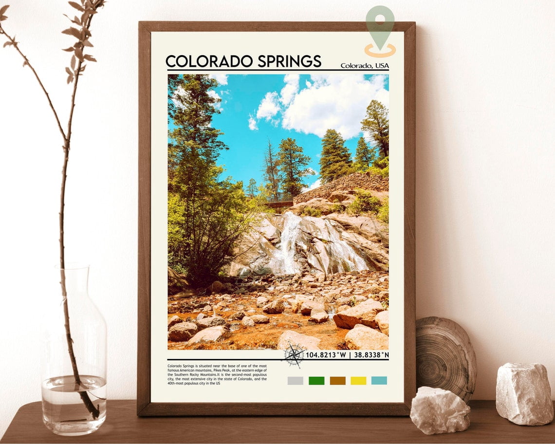 Colorado Springs Print, Colorado Springs Poster, Colorado Springs Wall ...