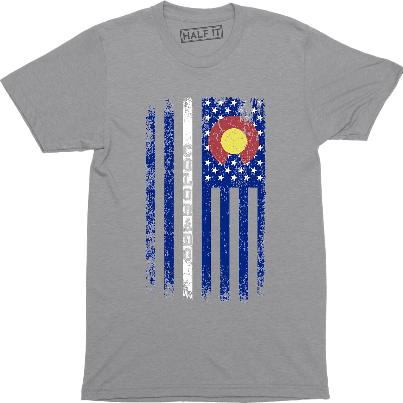 Colorado State American Flag Denver US Pride Patriotic Men's T-Shirt ...