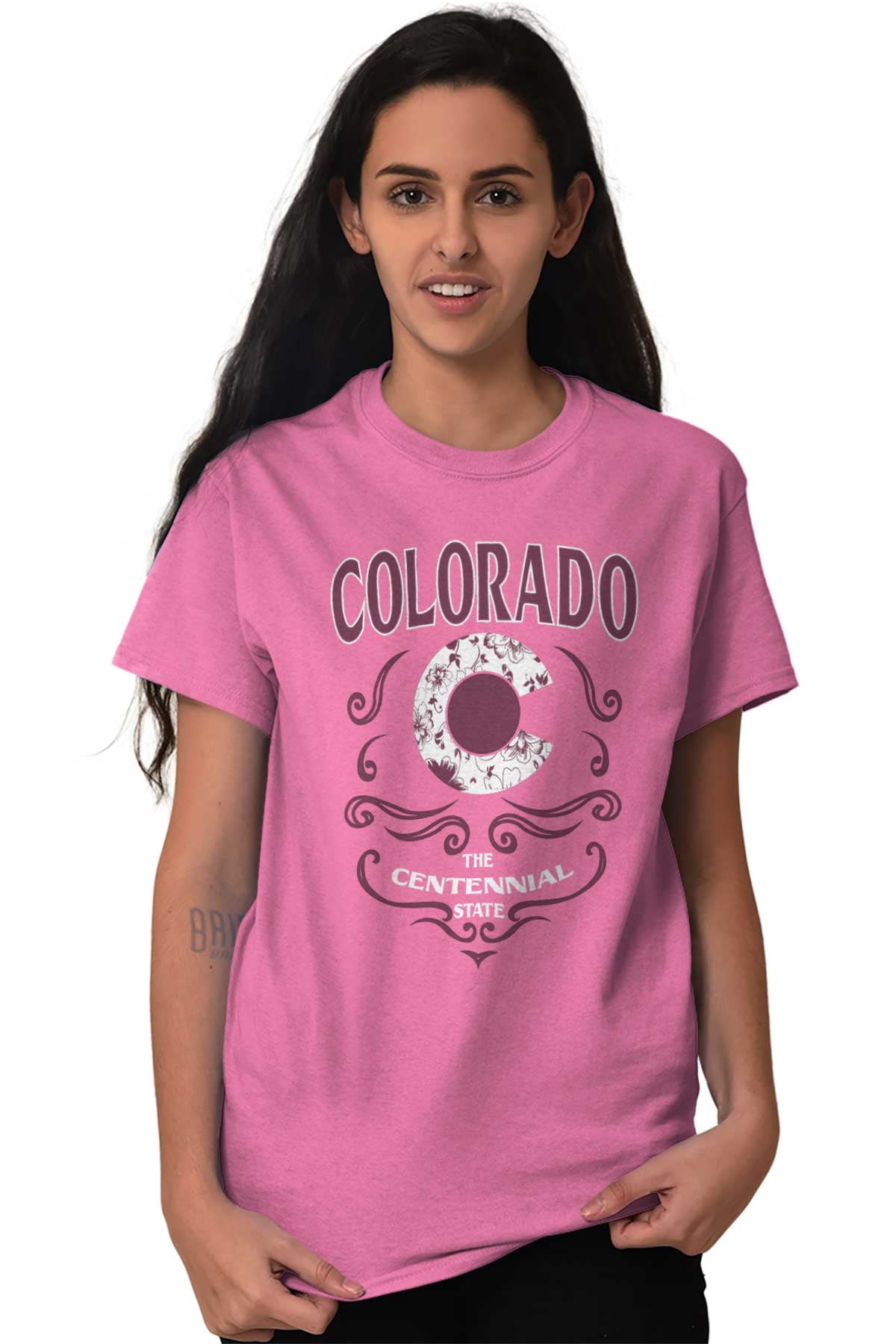 Colorado State Flag Cute Floral CO Women's Graphic T Shirt Tees Brisco ...