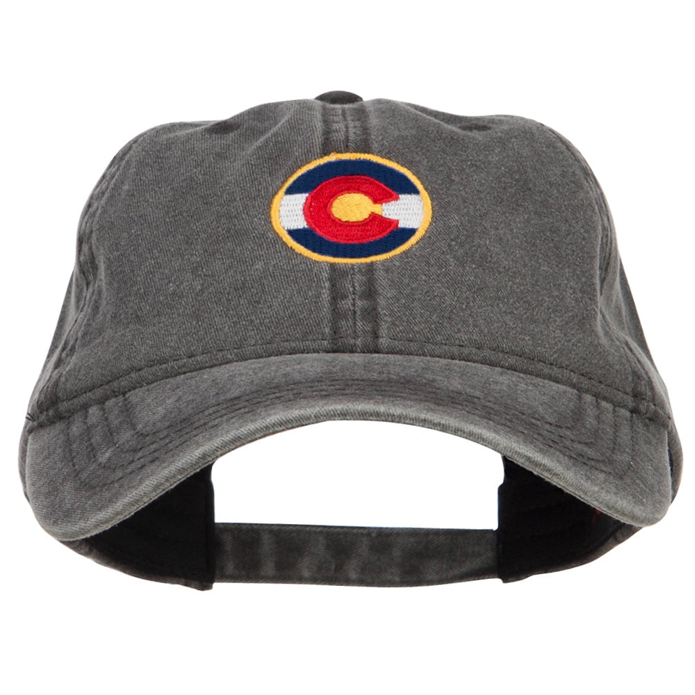 Colorado State Flag Embroidered Washed Cap - Black OSFM - Walmart.com