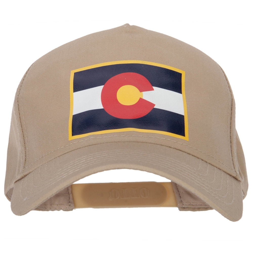Colorado State Flag Heat Transfer 5 Panel Pro Style Twill Brushed Cap - Khaki OSFM - Walmart.com