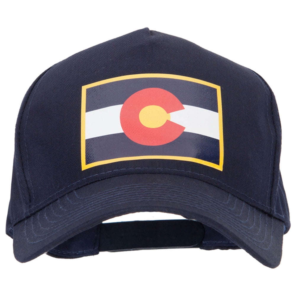 Colorado State Flag Heat Transfer 5 Panel Pro Style Twill Brushed Cap ...