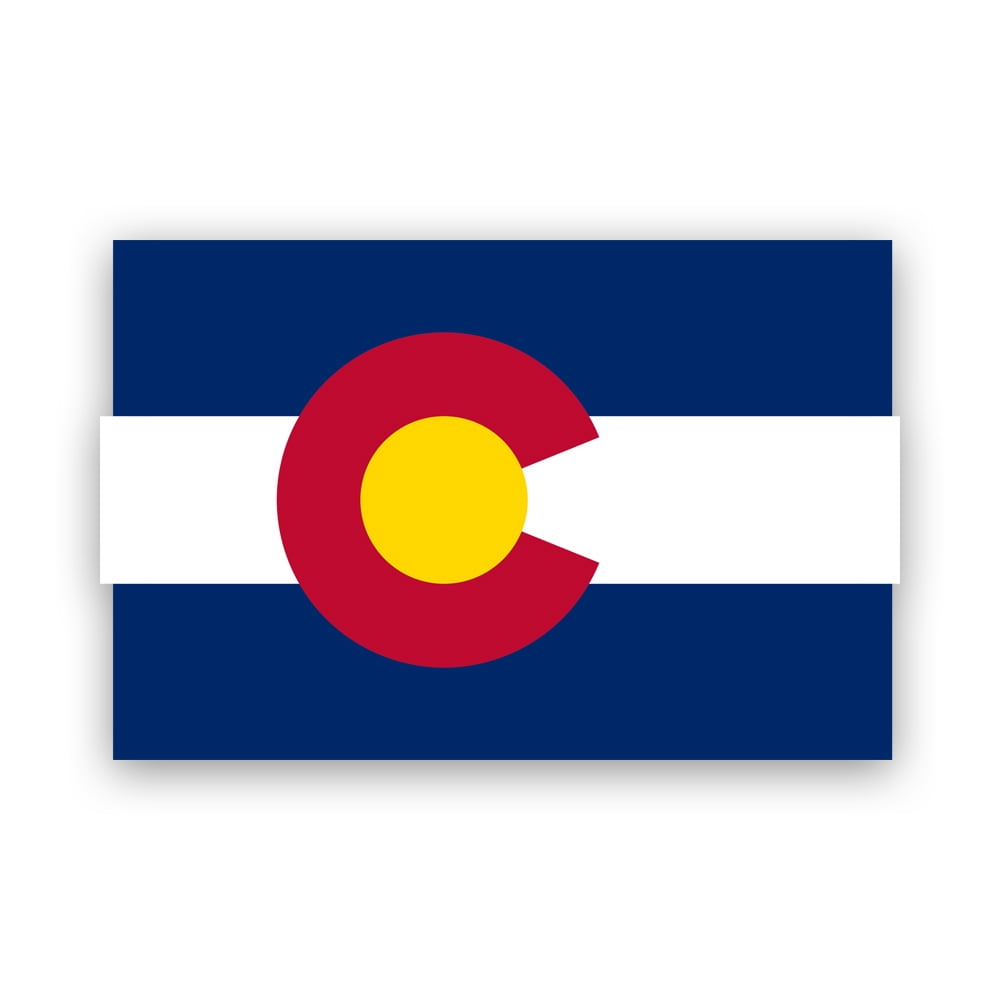 Colorado State Flag Sticker Decal - Self Adhesive Vinyl - Weatherproof ...