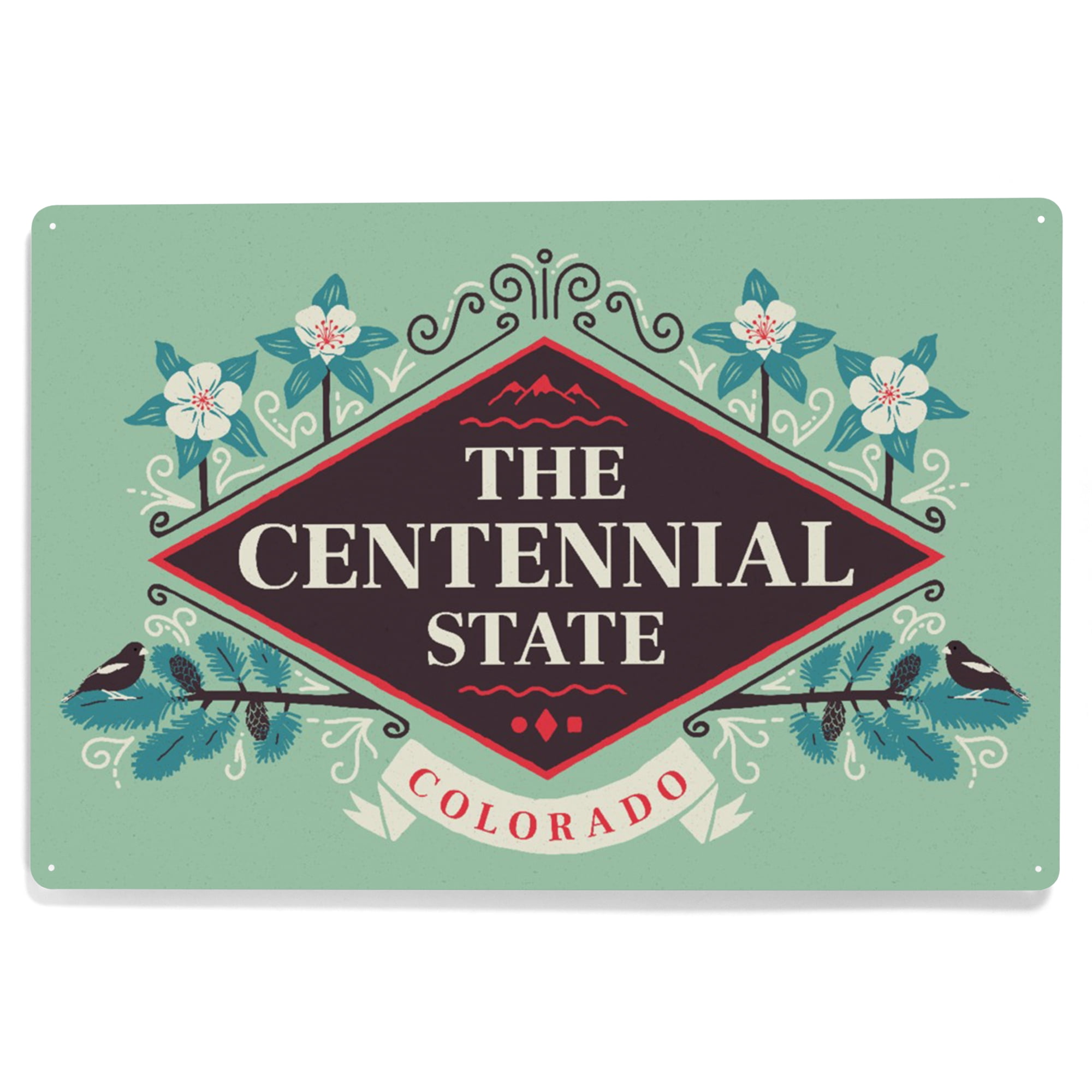 Colorado, State Motto Crest, State Series (12x18 Aluminum Art, Indoor ...