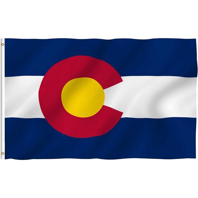 Colorado State Polyester Flag - Vivid Color and Fade proof - Colorado ...